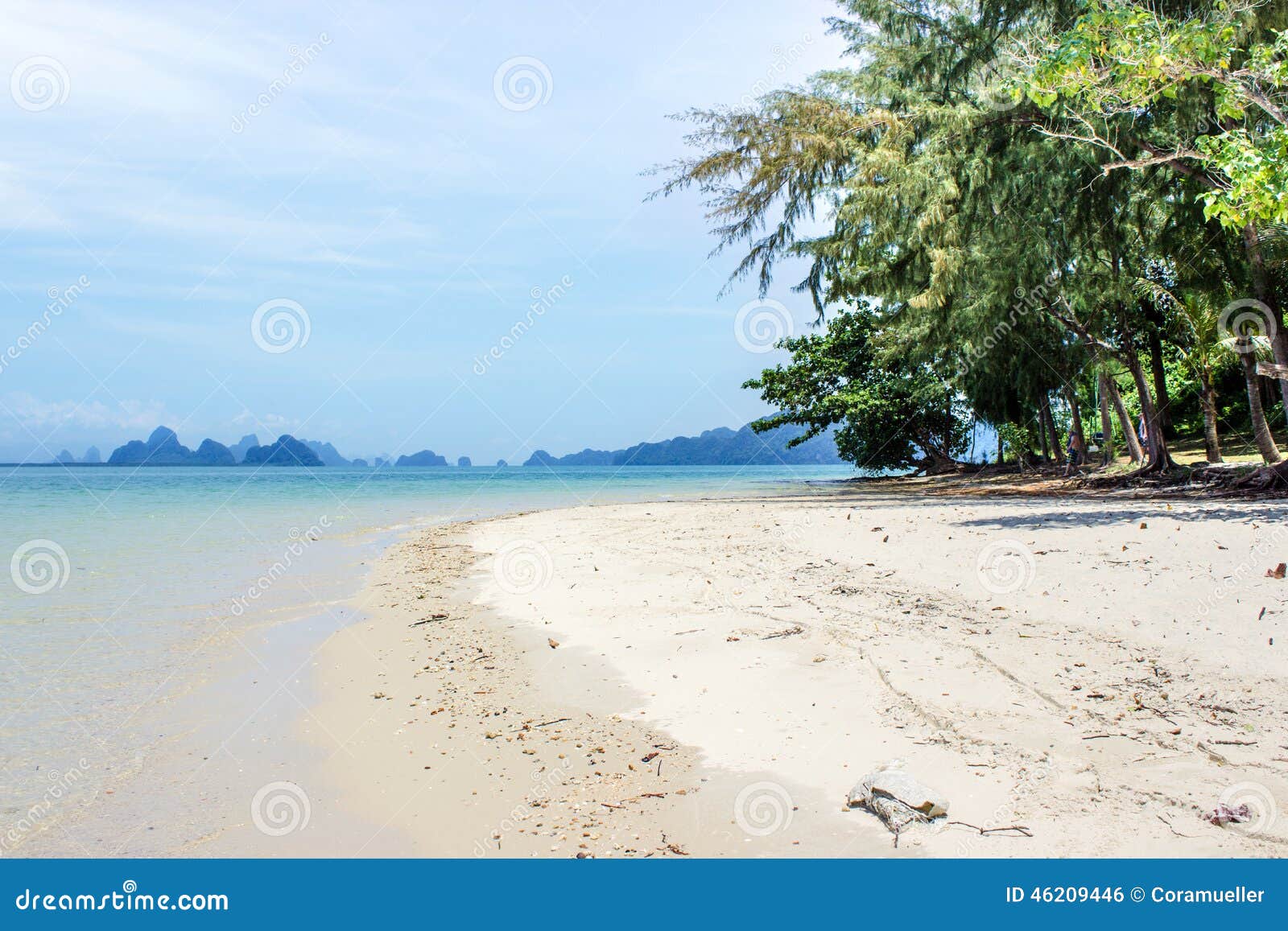 Beach stock photo. Image of hill, blue, clouds, sand - 46209446