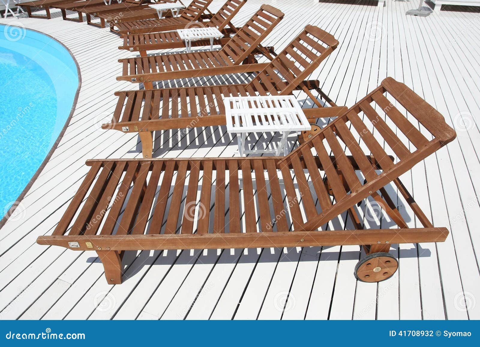 Beach Lounge Chair Near the Pool Stock Photo - Image of coast, chair ...