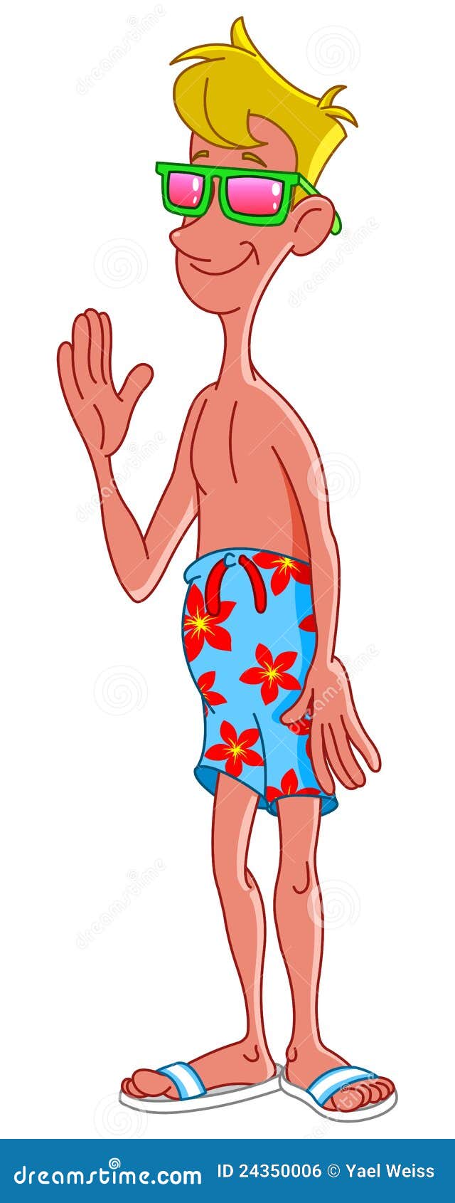 Beach man stock vector. Illustration of isolated, character - 24350006