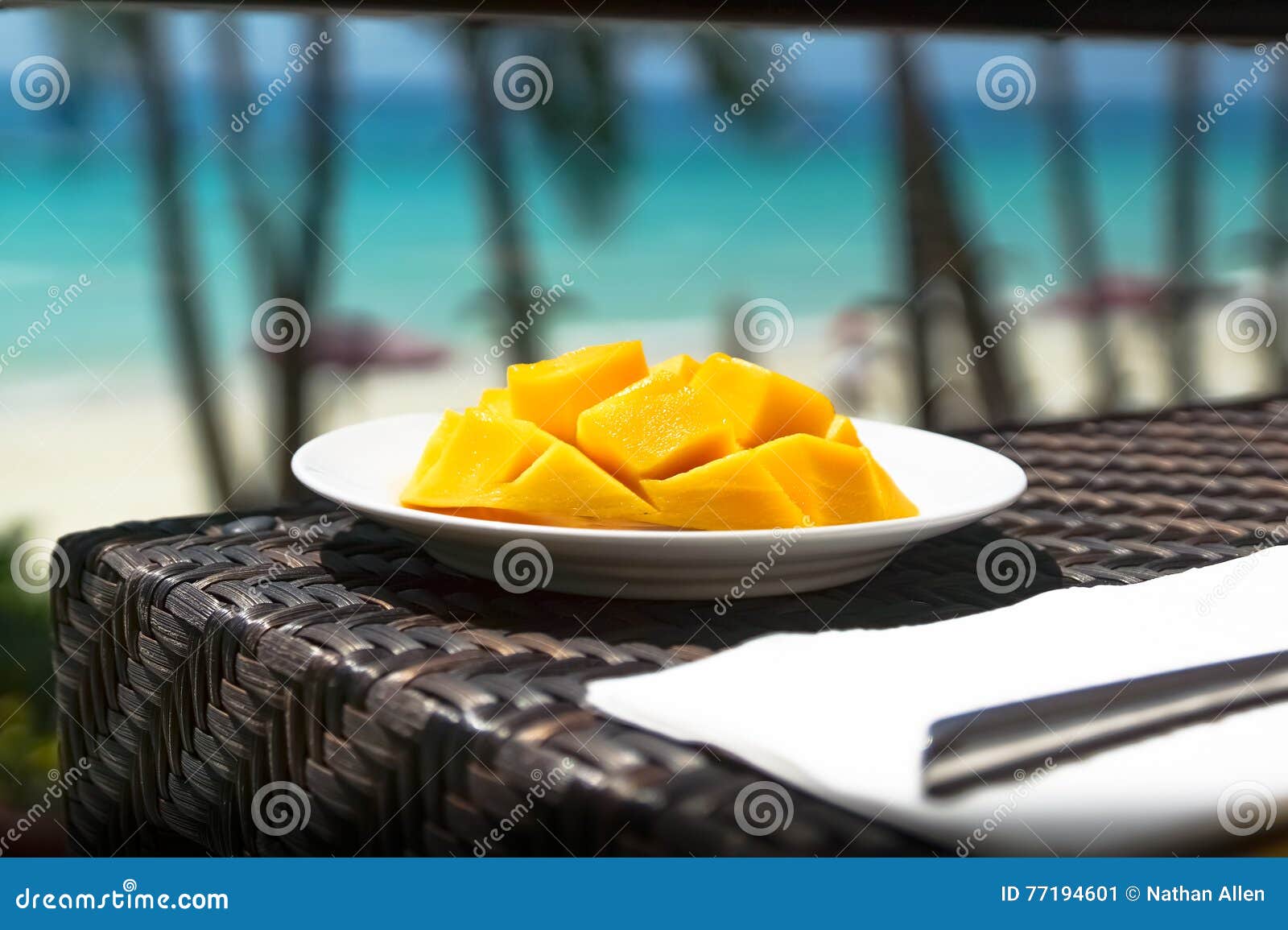 Beach Mangoes stock image. Image of summer, beach, relax - 77194601