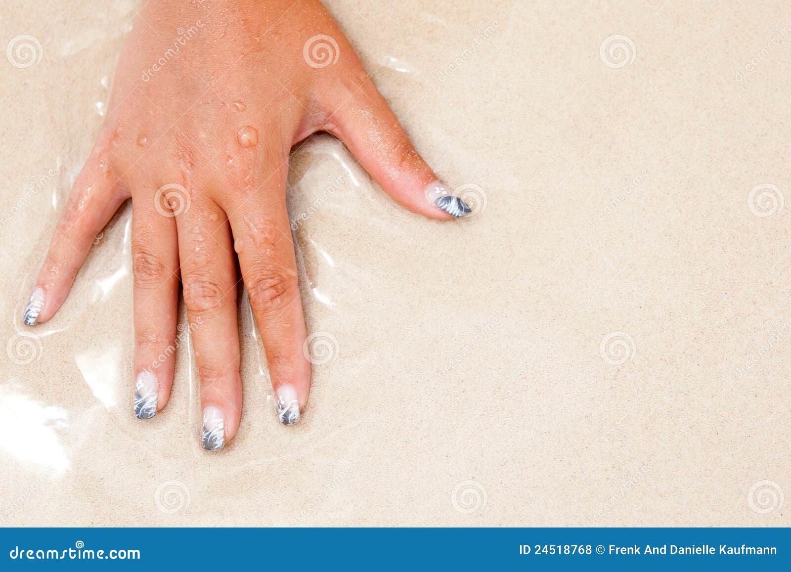Beach manicure stock photo. Image of sand, caucasian - 24518768