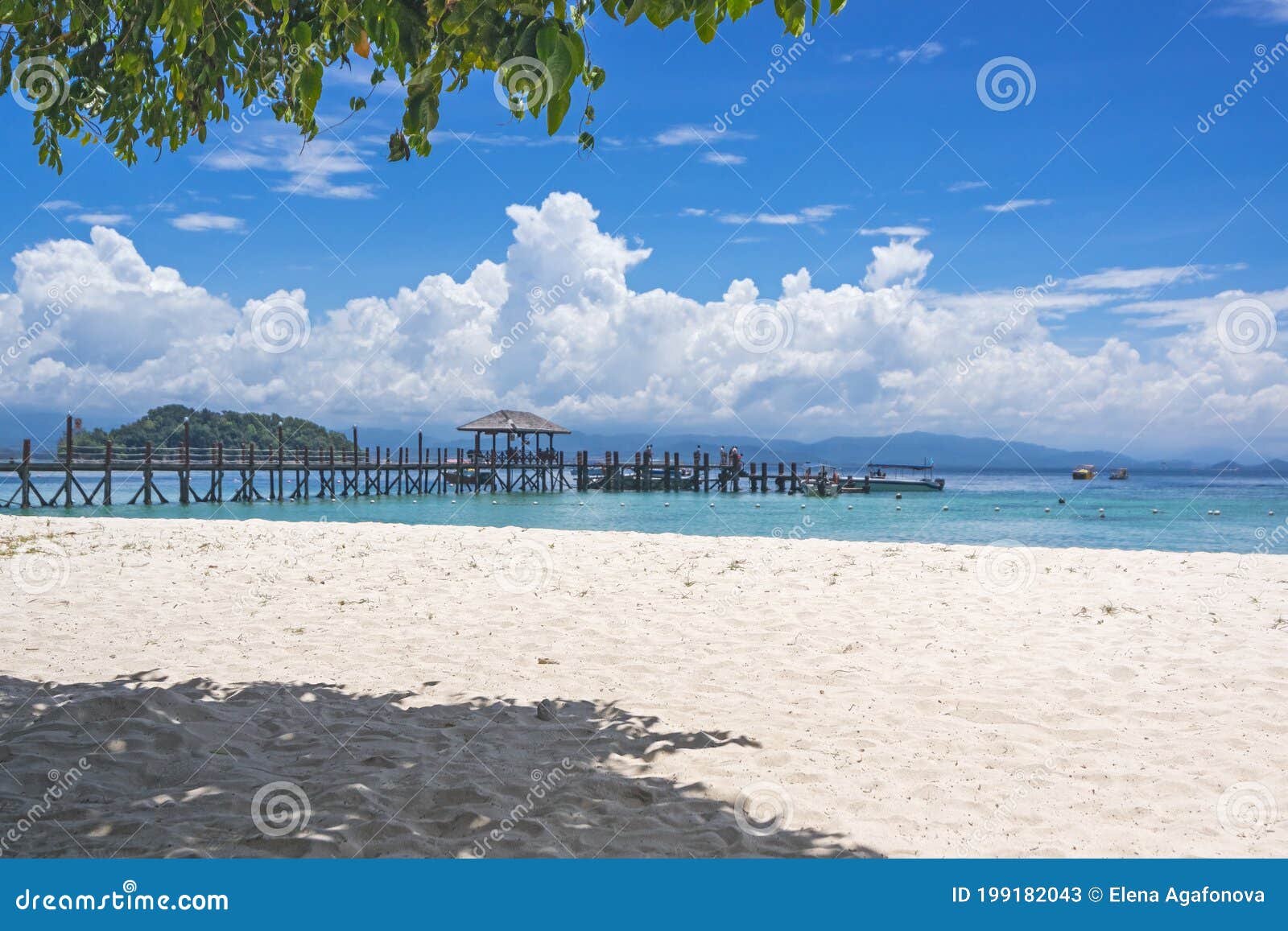 Beach on the Manukan Island, Sabah, Malaysia Stock Image - Image of ...