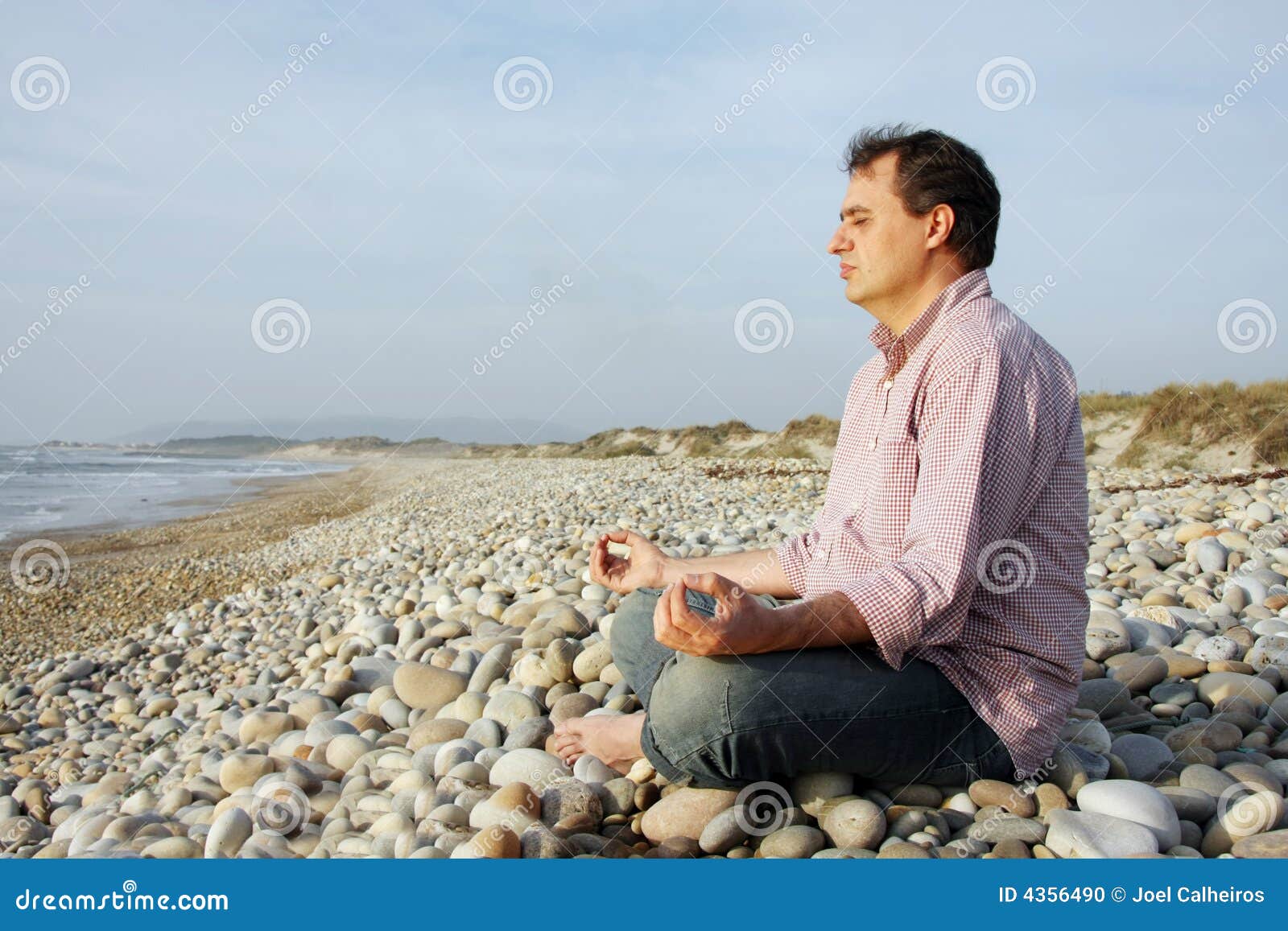 Beach meditation stock photo. Image of peace, energy, spiritual - 4356490