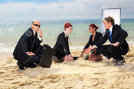 Beach meeting stock photo. Image of success, summer, sand - 22179834