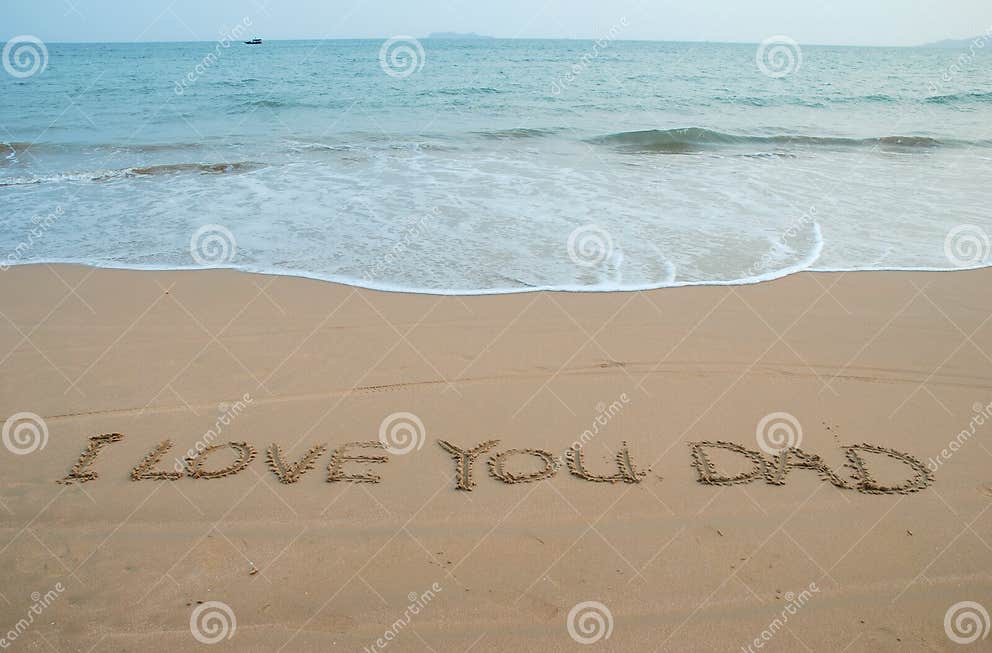 Beach Message stock image. Image of sand, water, message - 9664195
