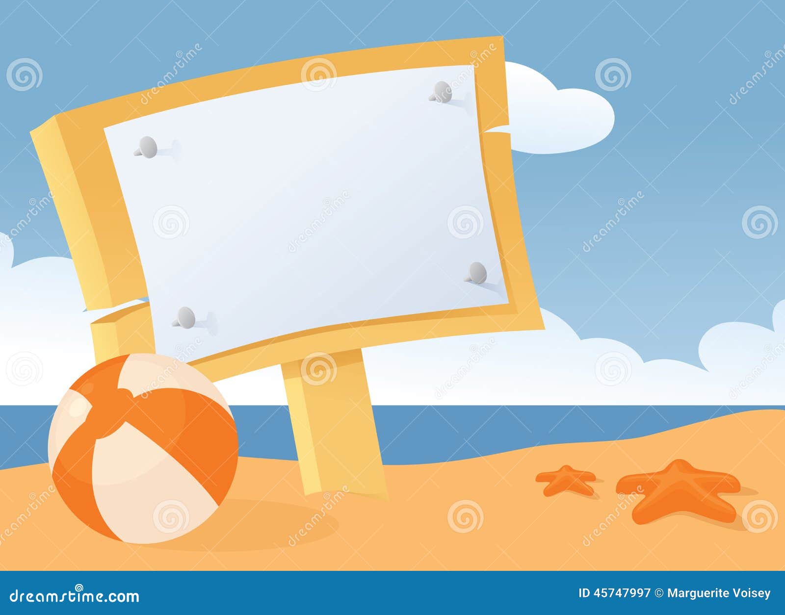 Beach Message stock vector. Illustration of landscape - 45747997