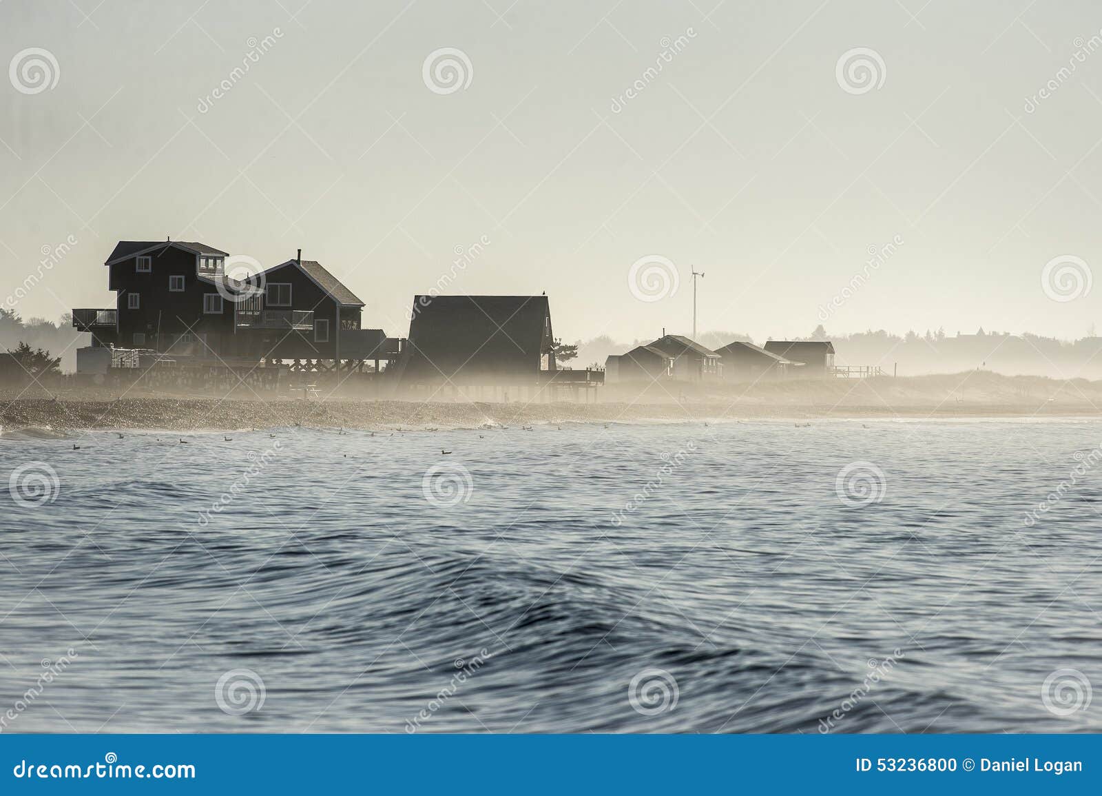 Beach in mist stock photo. Image of landscape, haze, spring - 53236800