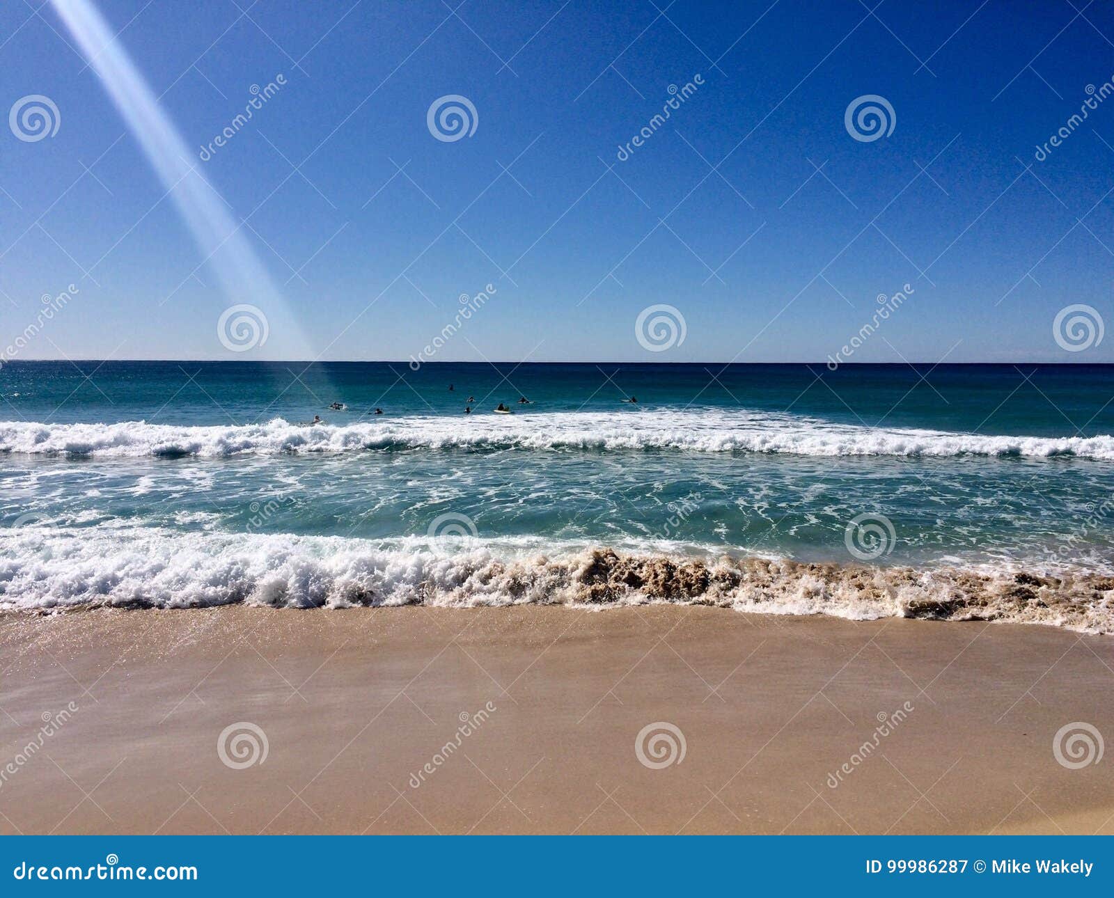 Beautiful Summers Day at the Beach Stock Image - Image of bright ...