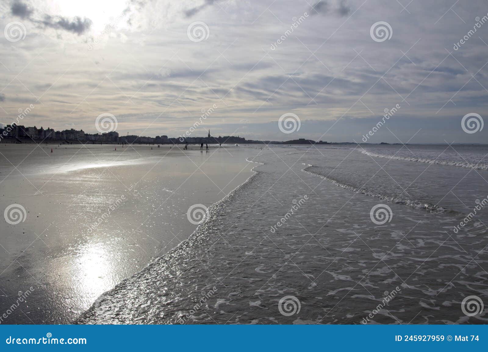 Beach in the morning stock image. Image of view, wave - 245927959