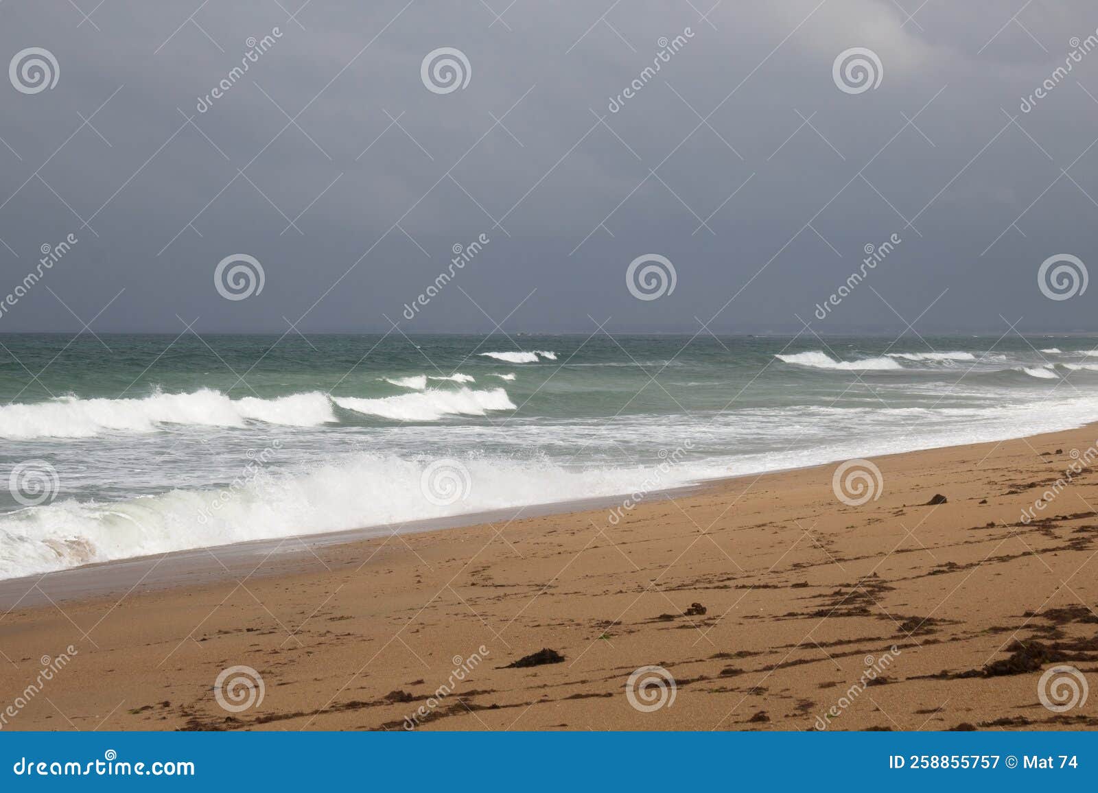 Beach in the morning stock image. Image of blue, coast - 258855757
