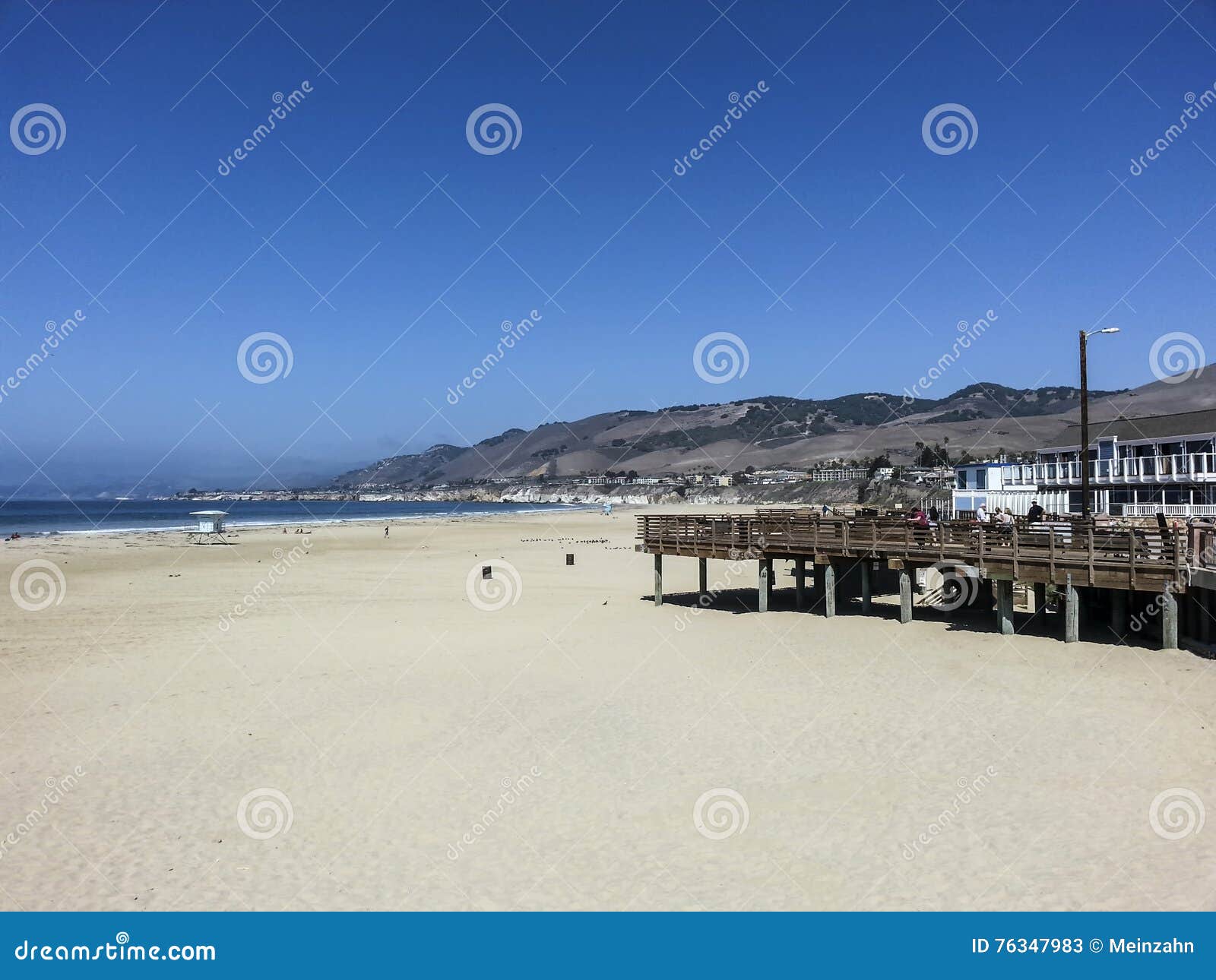 Beach at Morro Bay with Pier Stock Image - Image of coast, pier: 76347983