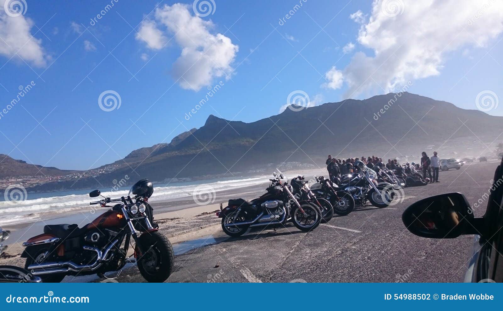 Beach motorcycles editorial photography. Image of mountains - 54988502