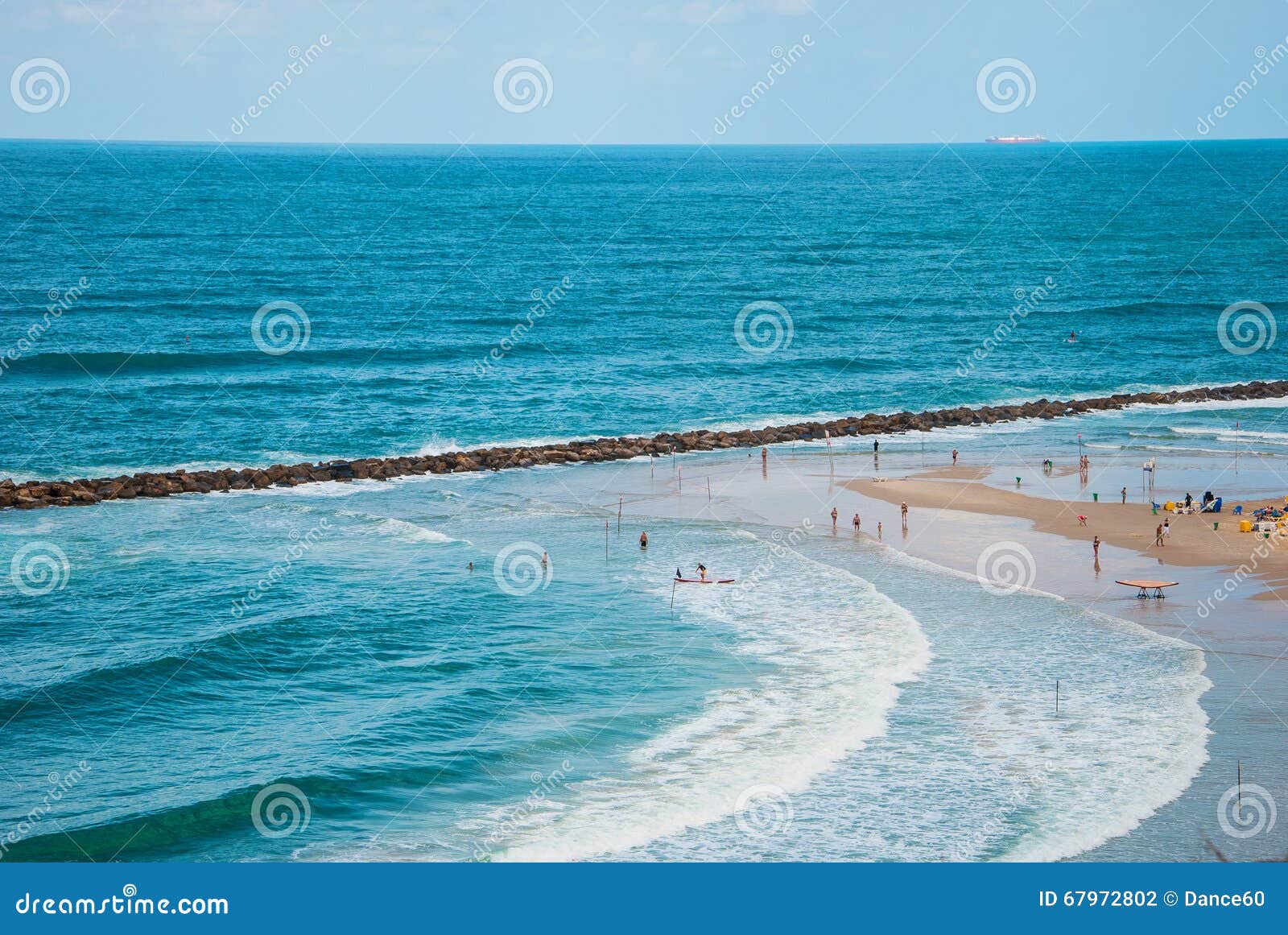 Beach in Netanya stock photo. Image of sironit, nature - 67972802
