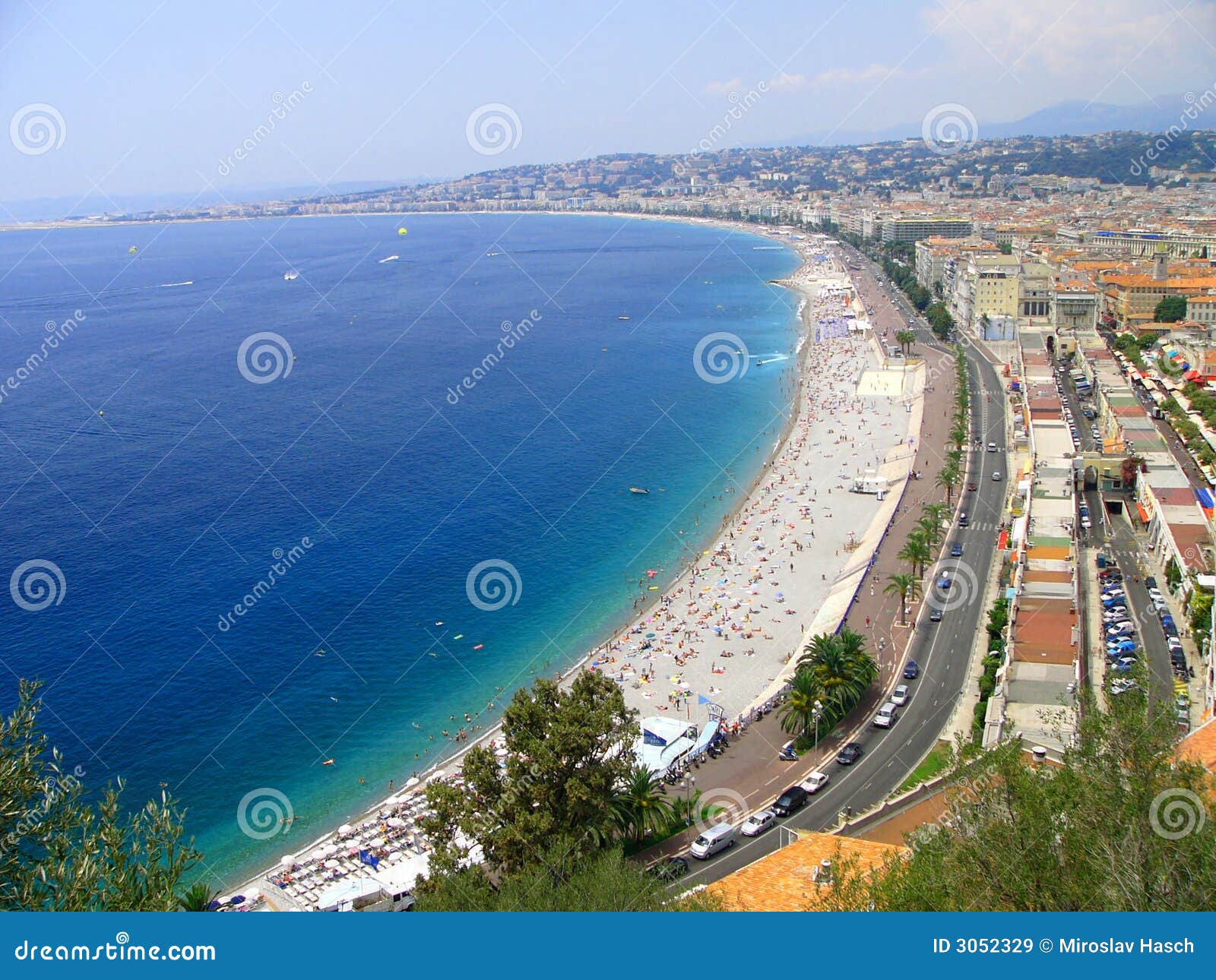 The beach at Nice. stock image. Image of sunshine, condo - 3052329
