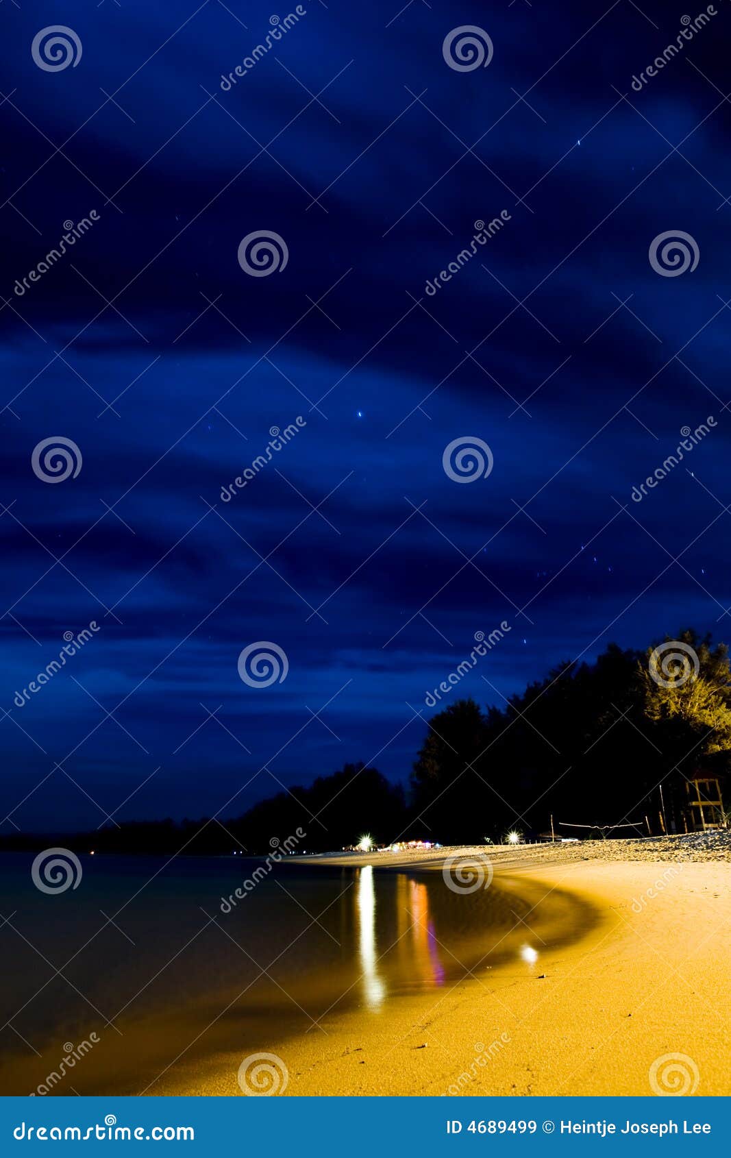 Beach at Night stock image. Image of calm, outdoor, midnight - 4689499