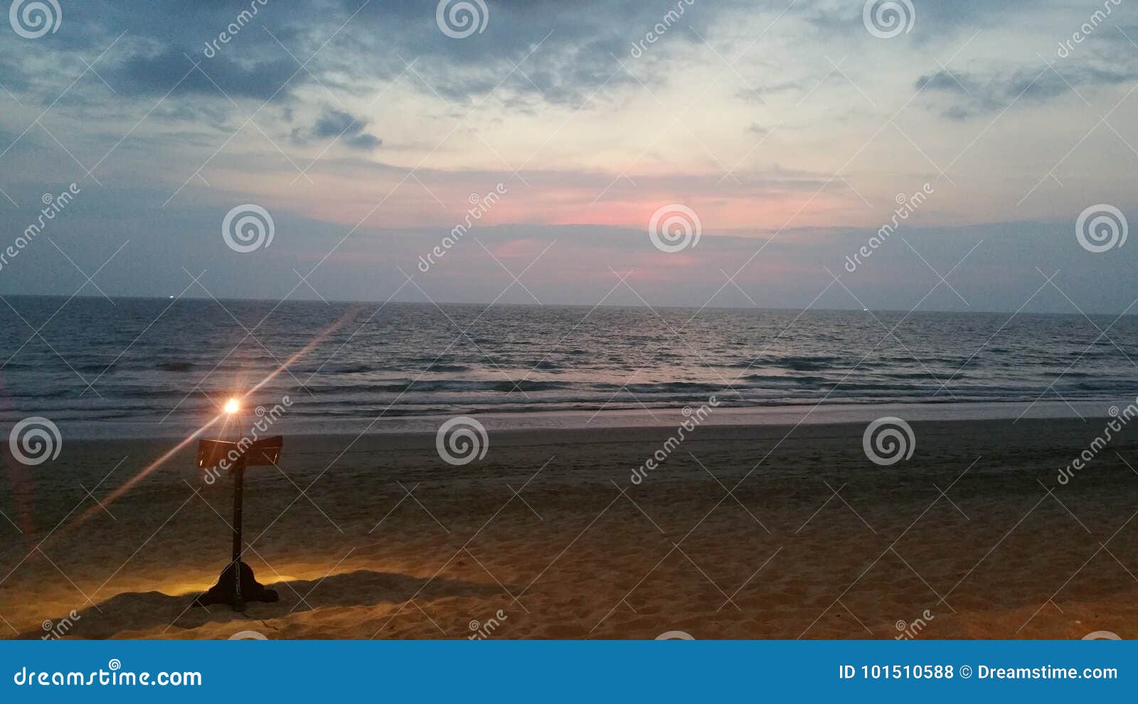 Beach at night stock photo. Image of beach, lamp, relaxing - 101510588