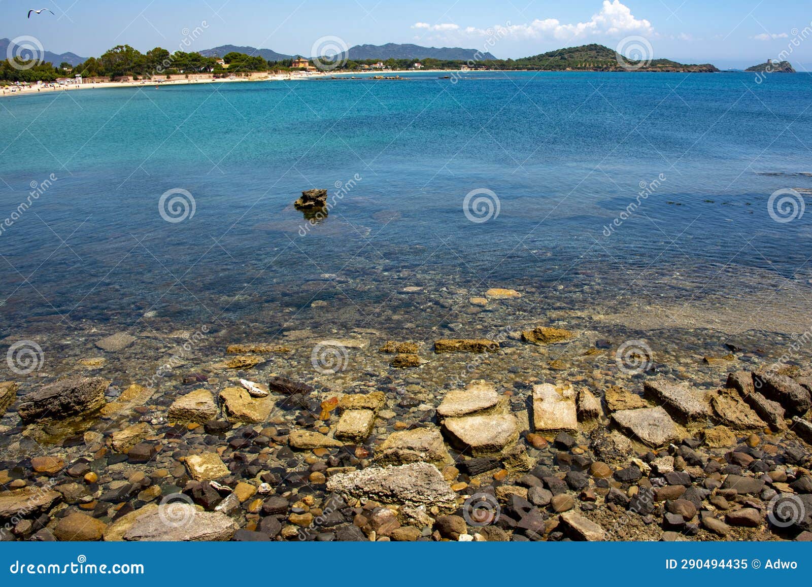 Beach of Nora stock image. Image of italian, nature - 290494435