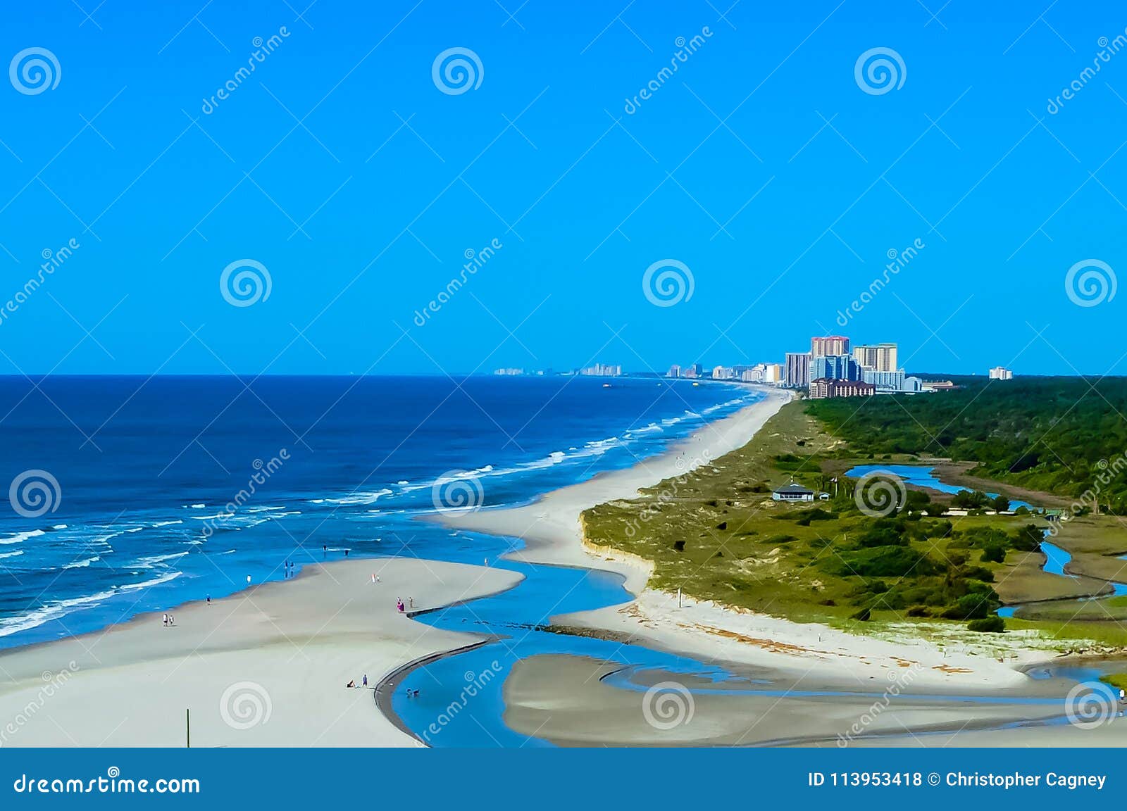 The Beach at North Myrtle stock photo. Image of destinations - 113953418