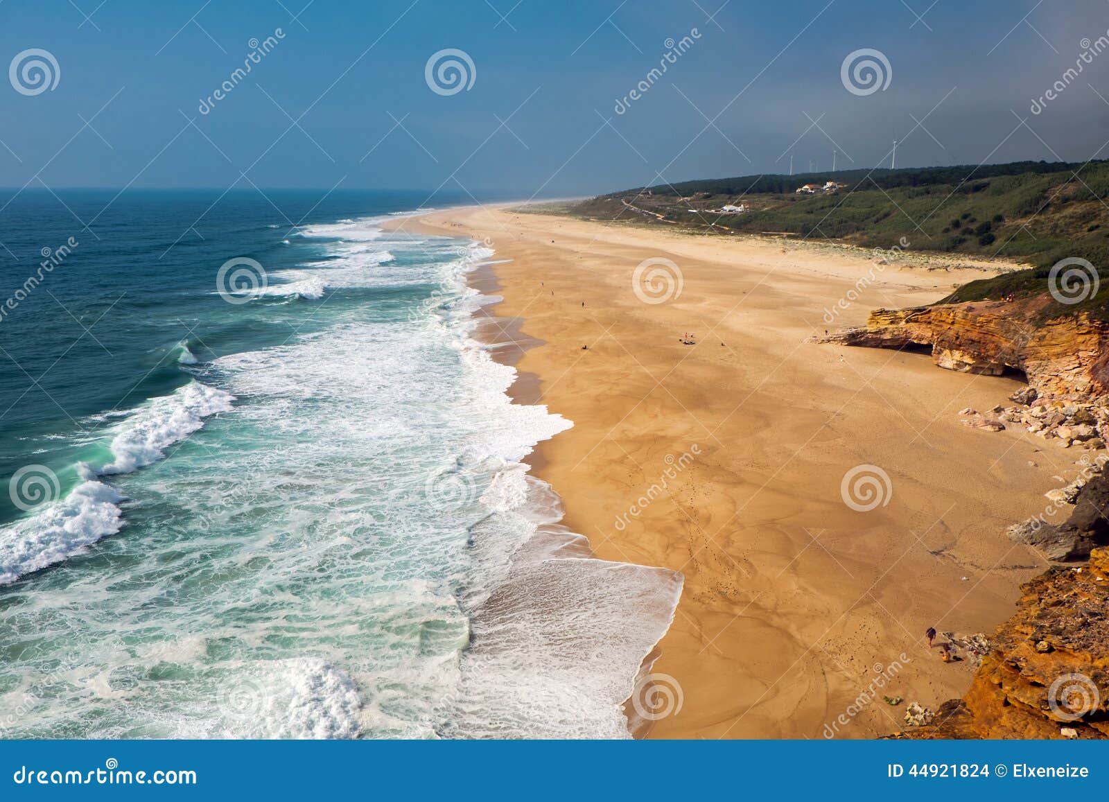The beach north of Nazare stock photo. Image of nazare - 44921824