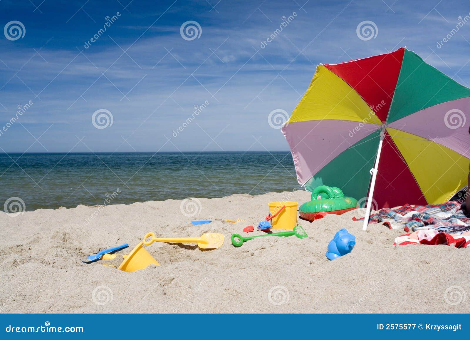 Beach objects stock image. Image of castles, toys, holiday - 2575577