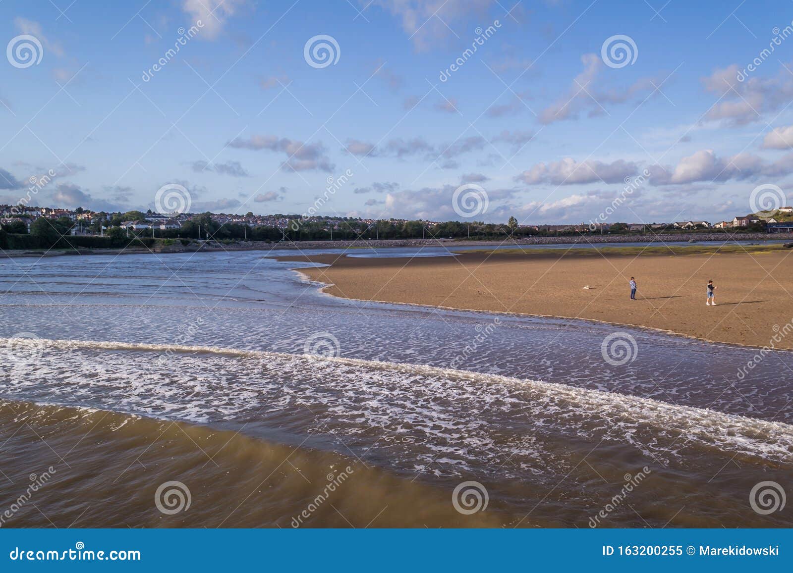 Beach and ocean in Wales. editorial image. Image of shore - 163200255