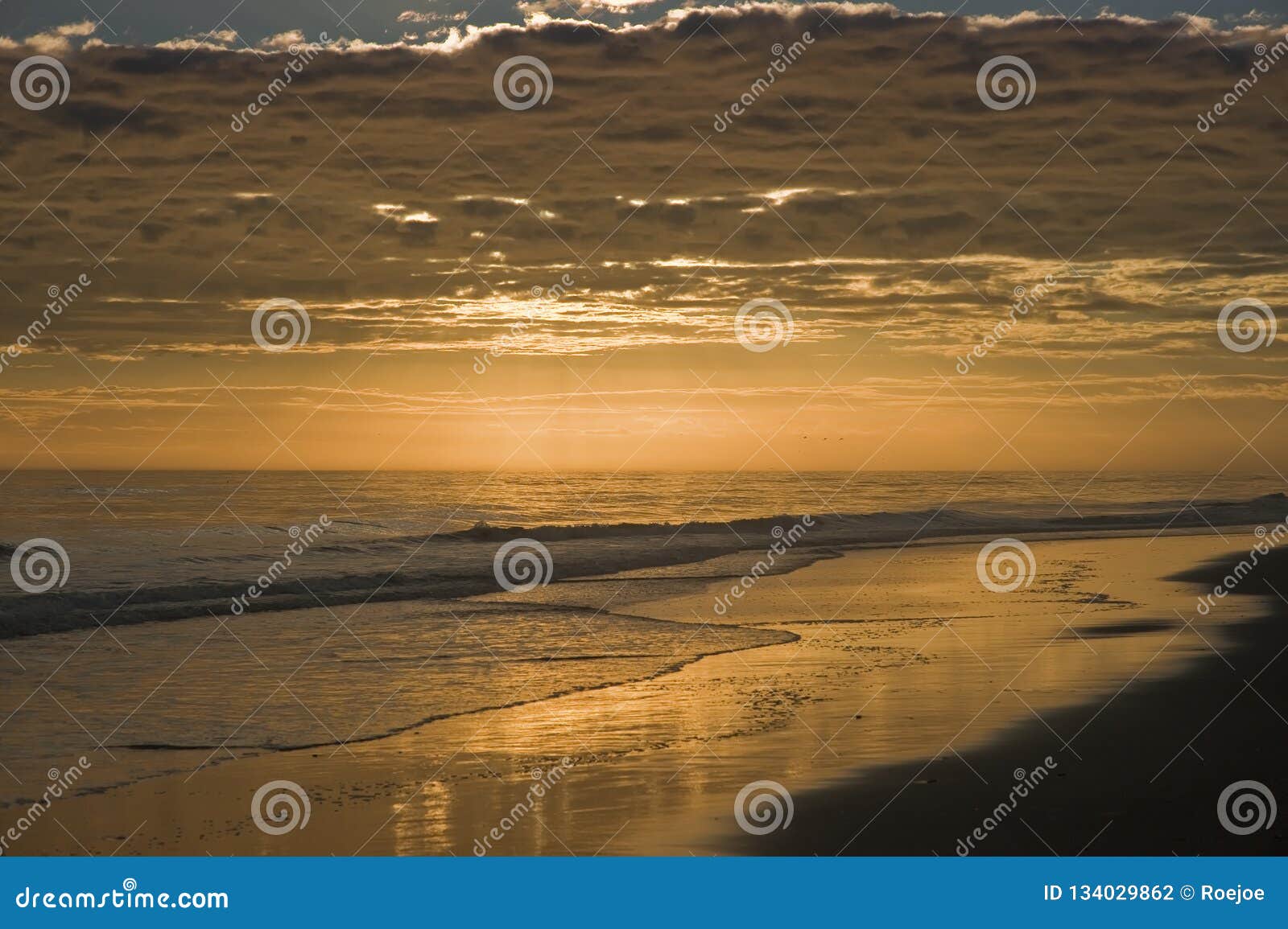 Beach at Outer Banks at Sunset Stock Photo - Image of outdoors, season ...