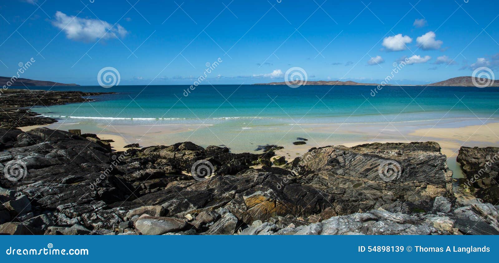 Beach in the Outer Hebrides Stock Image - Image of hebrides, water ...