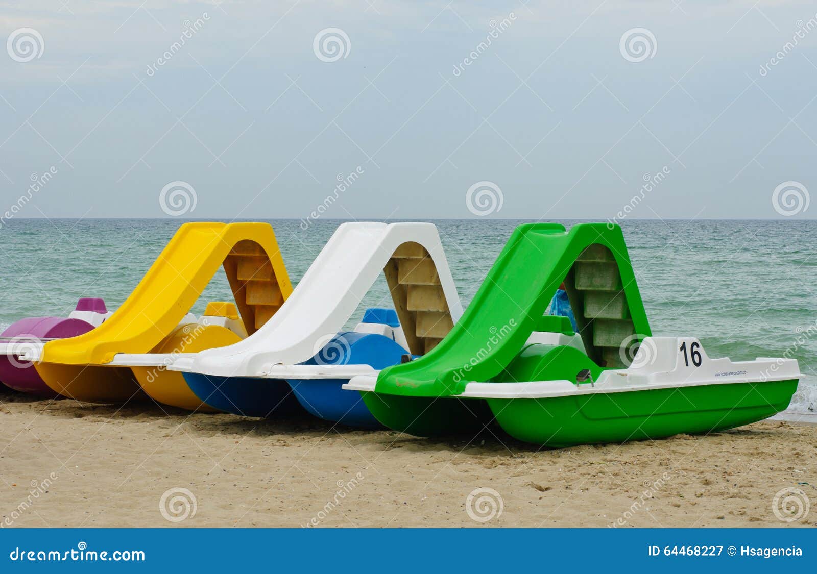 Beach Paddle Boats, Vacation Fun Details Stock Image - Image of pedal ...