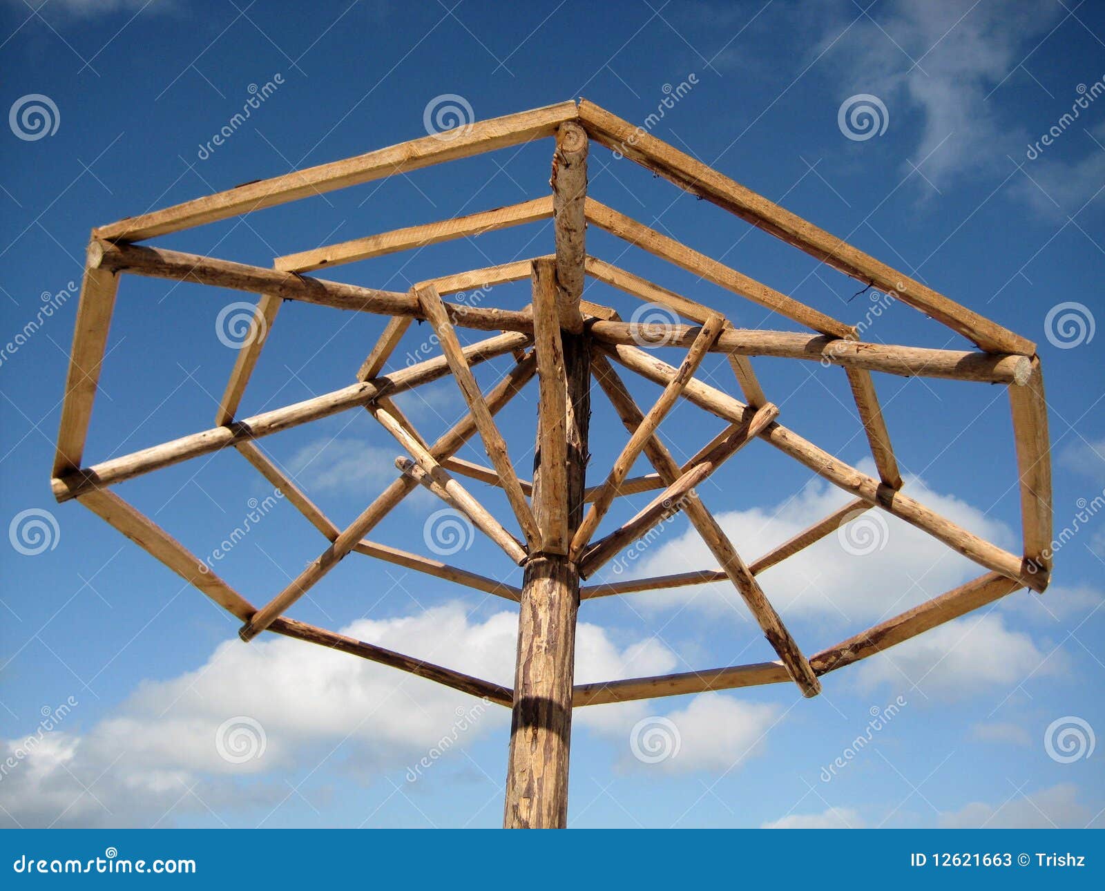 Beach palapa frame stock image. Image of relaxation, object - 12621663