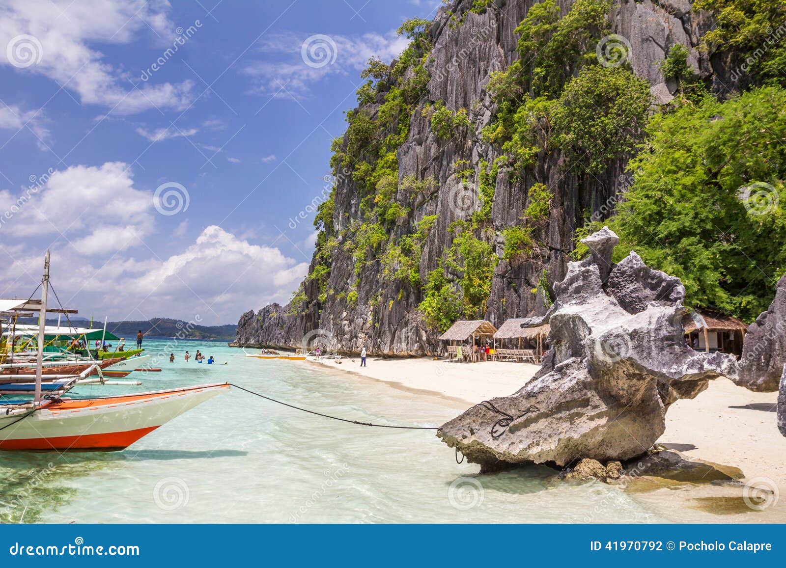 Palawan, Philippines Aerial View Of Tropical Miniloc Island. Tourism ...