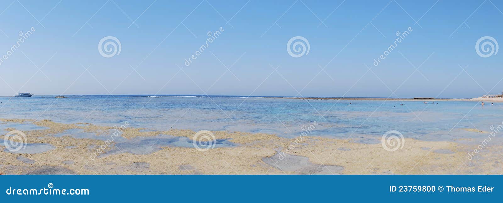 Beach panoramic view stock photo. Image of light, deep - 23759800