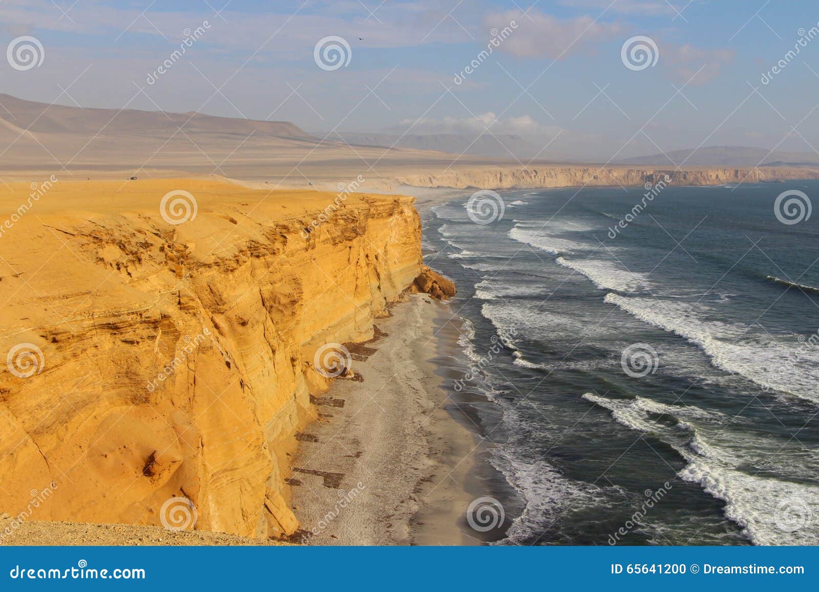 Beach at Paracas National Reserve Stock Photo - Image of timeless ...