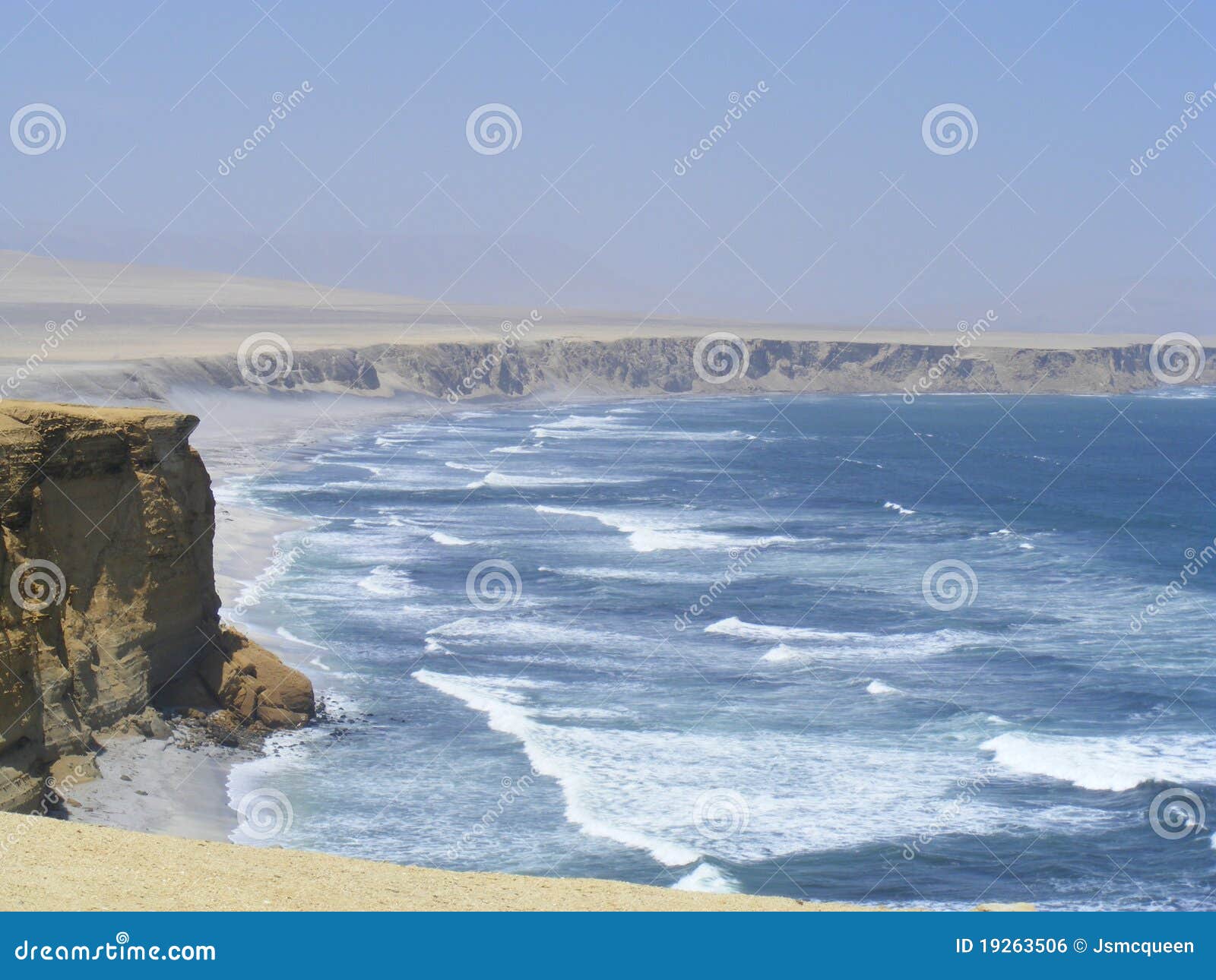 Beach Paracas Peru stock photo. Image of sand, arid, deserted - 19263506