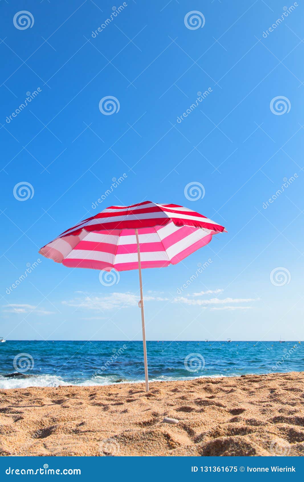 Beach with parasol stock image. Image of sunshine, europe - 131361675