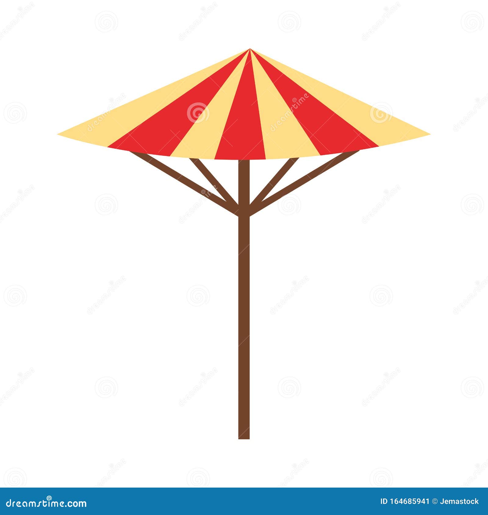Beach Parasol Icon, Flat Design Stock Vector - Illustration of concept ...