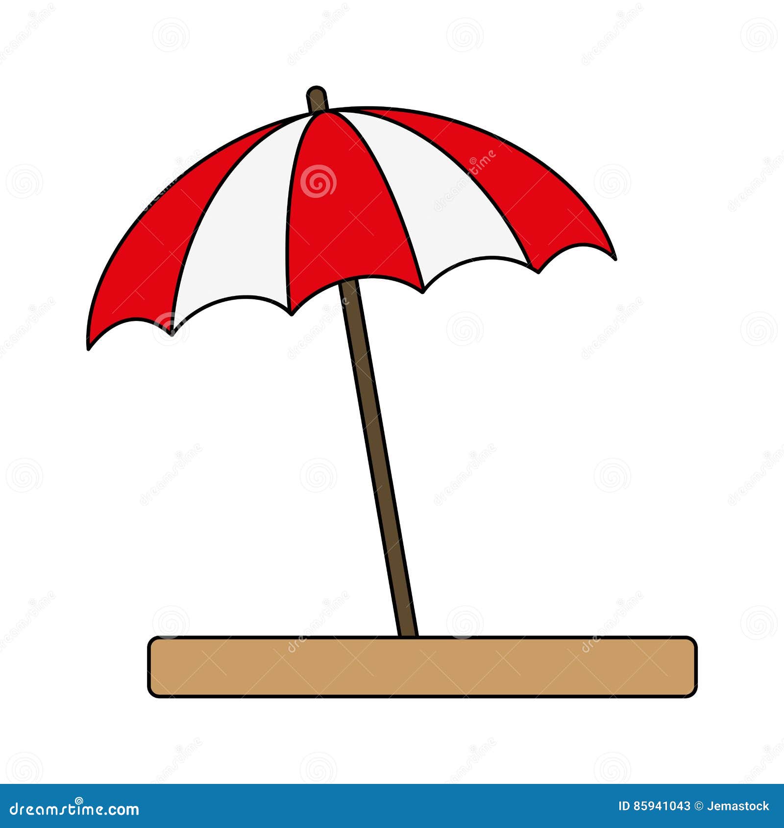Beach parasol icon stock vector. Illustration of concept - 85941043