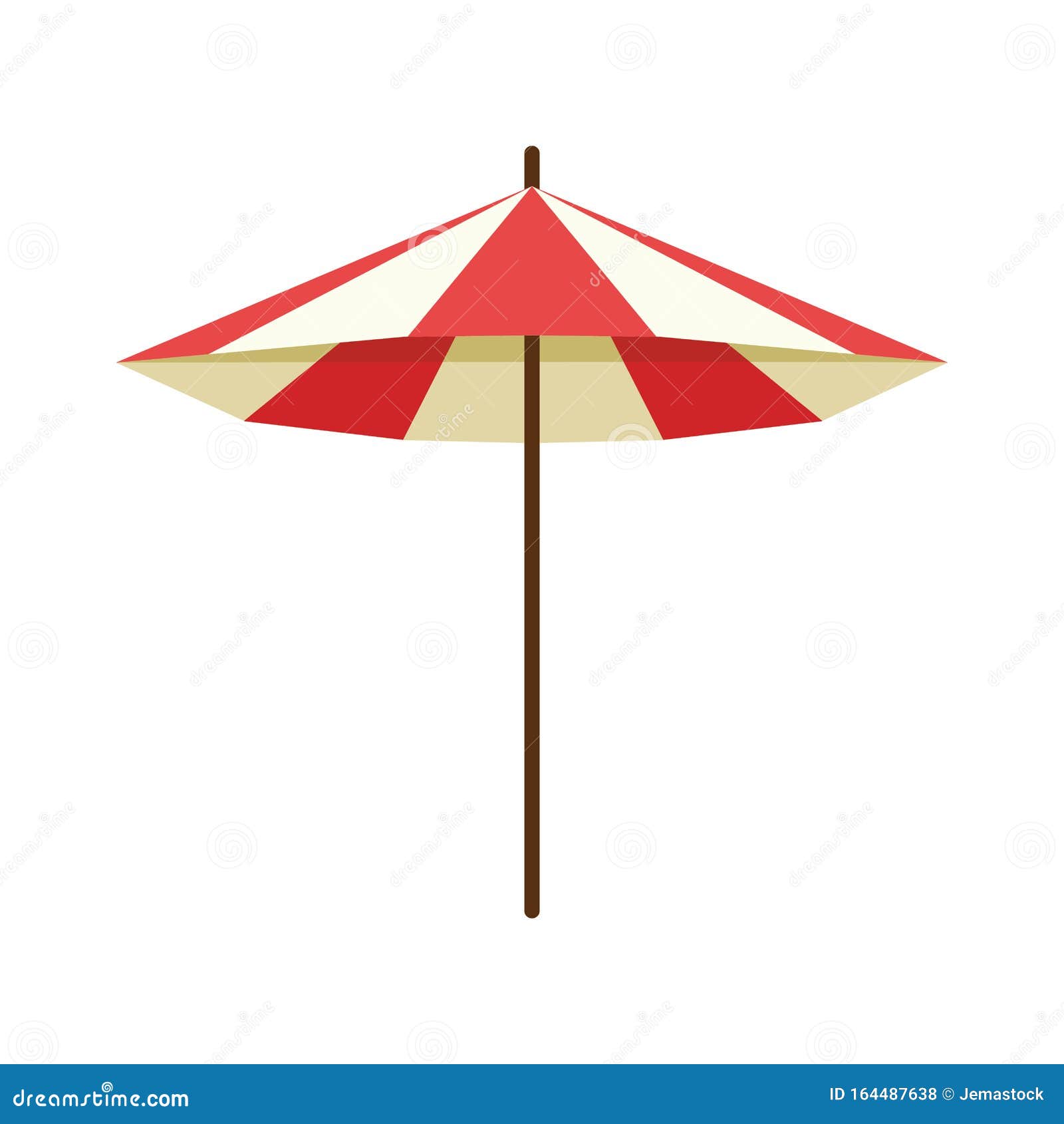 Beach Parasol Icon, Flat Design Stock Vector - Illustration of parasol ...