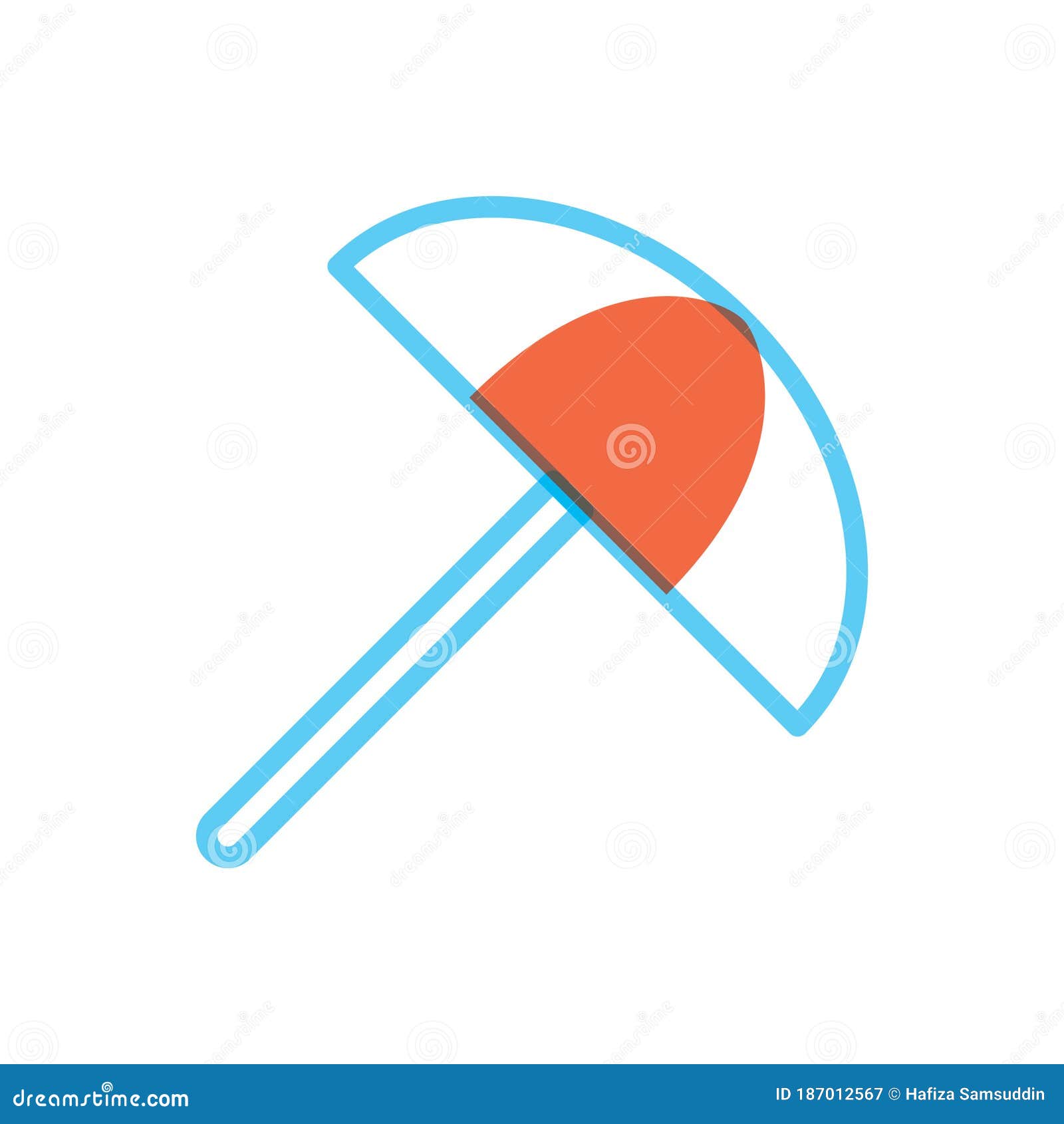 Beach Parasol. Vector Illustration Decorative Design Stock Vector ...