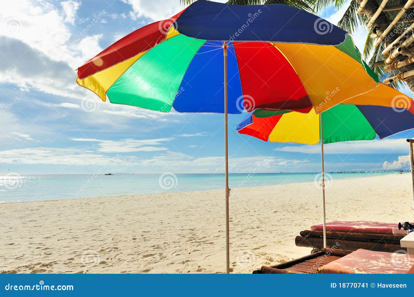 Beach parasols stock image. Image of outdoors, vacation - 18770741