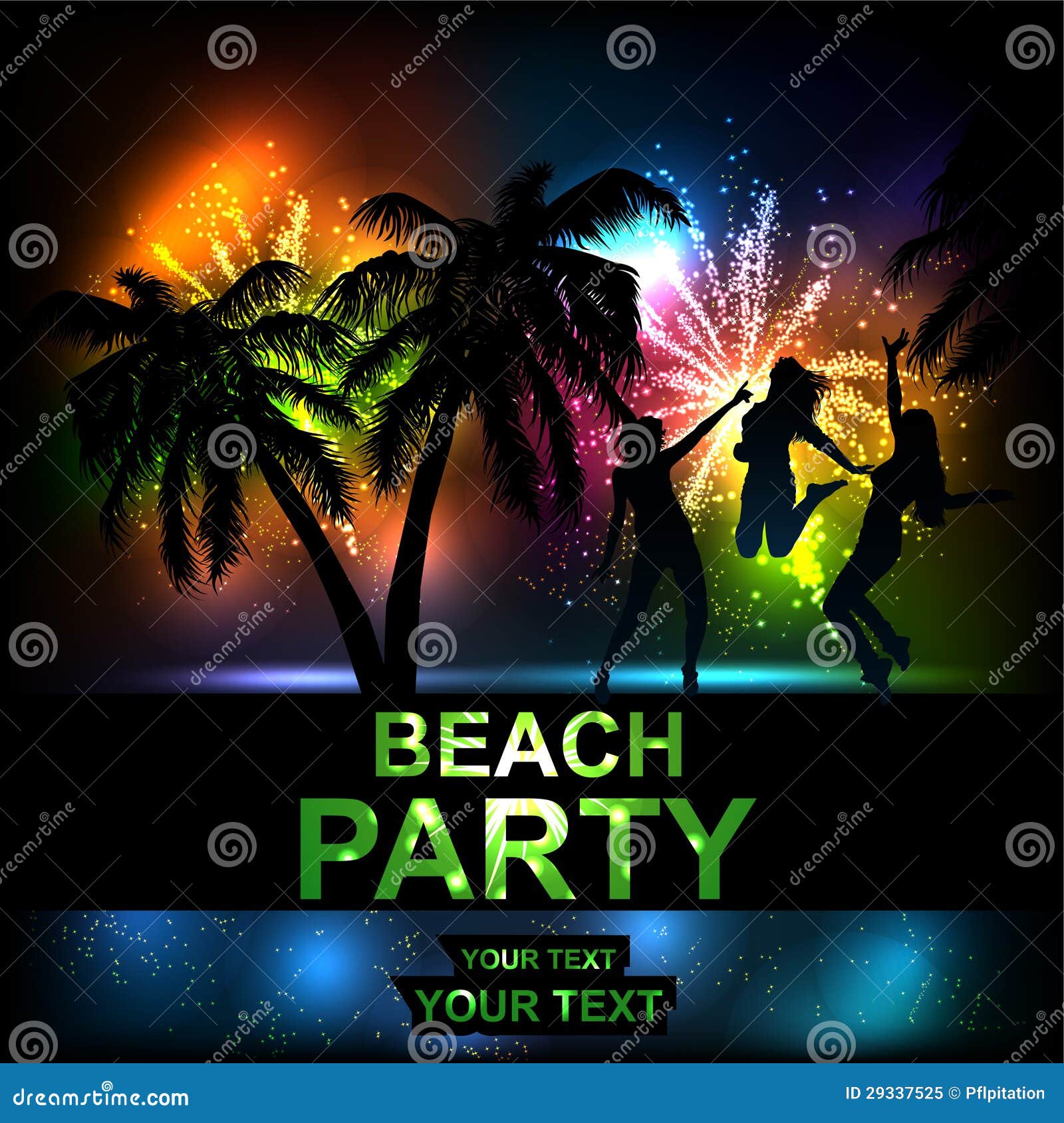 Beach party stock vector. Illustration of eps10, heat - 29337525