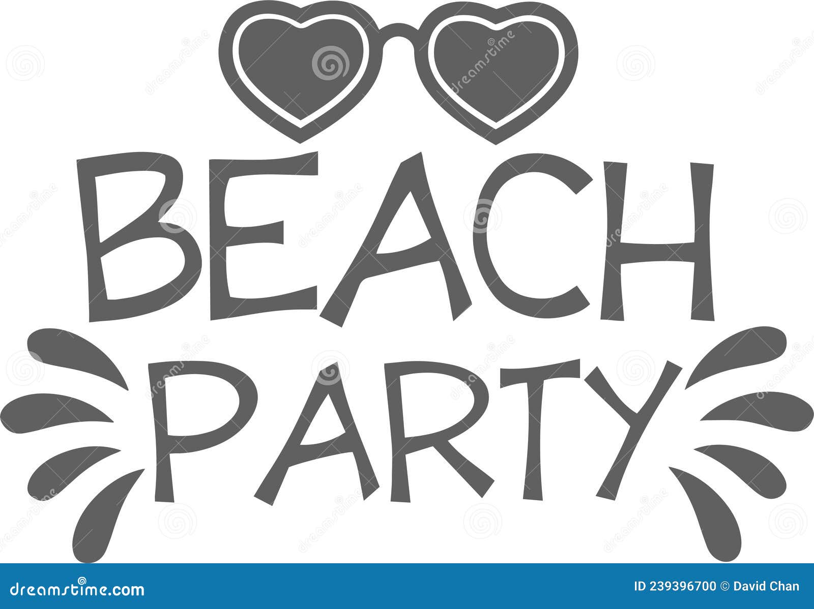 Beach Party Inspirational Quotes Stock Vector - Illustration of concept ...