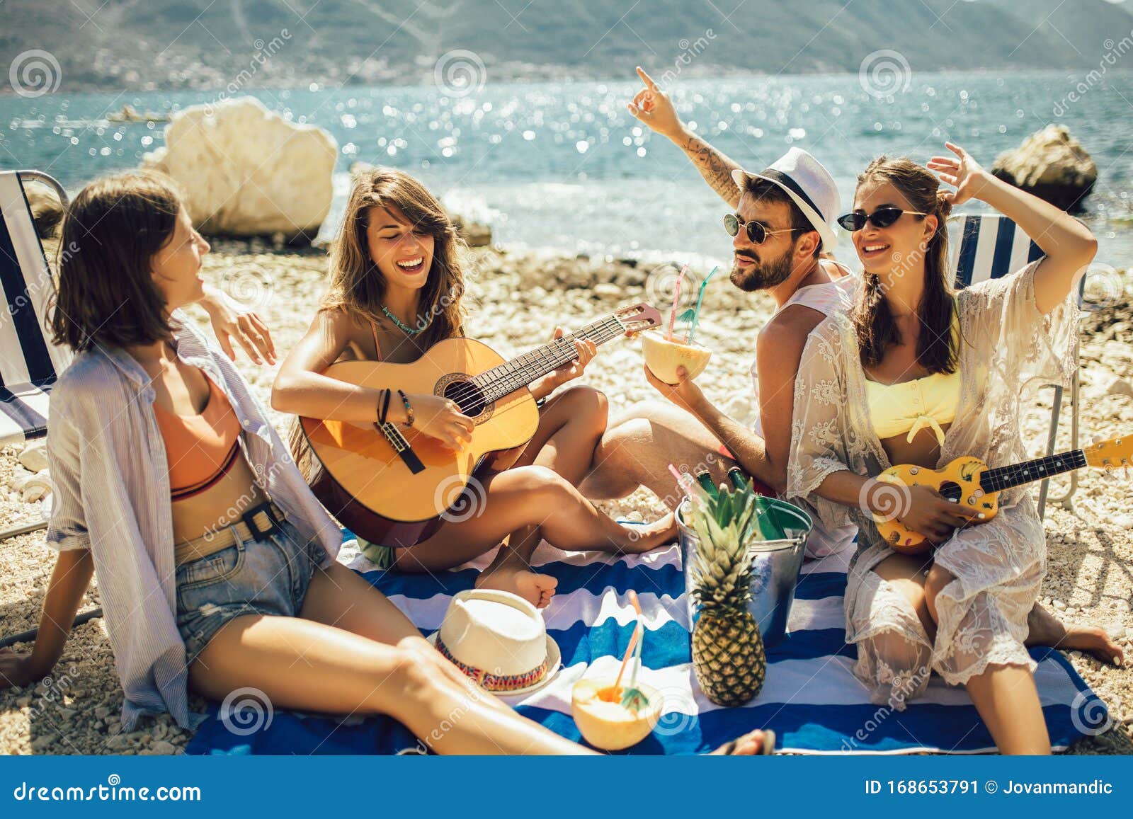 Beach Party Summer Time Stock Image Image Of Celebration 168653791