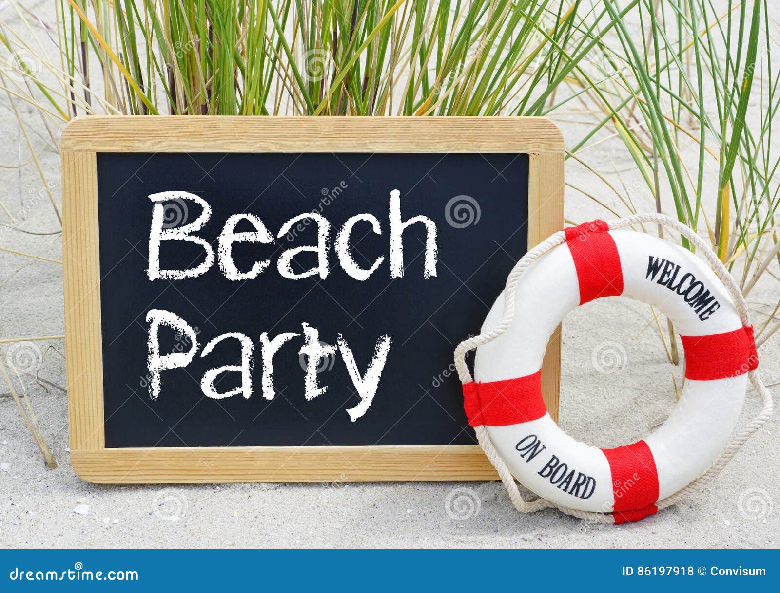 Beach Party - Welcome on Board Stock Photo - Image of nautical, rustic ...