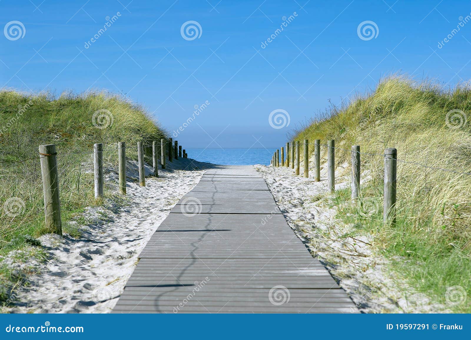 Beach path stock image. Image of fence, pavement, deserted - 19597291