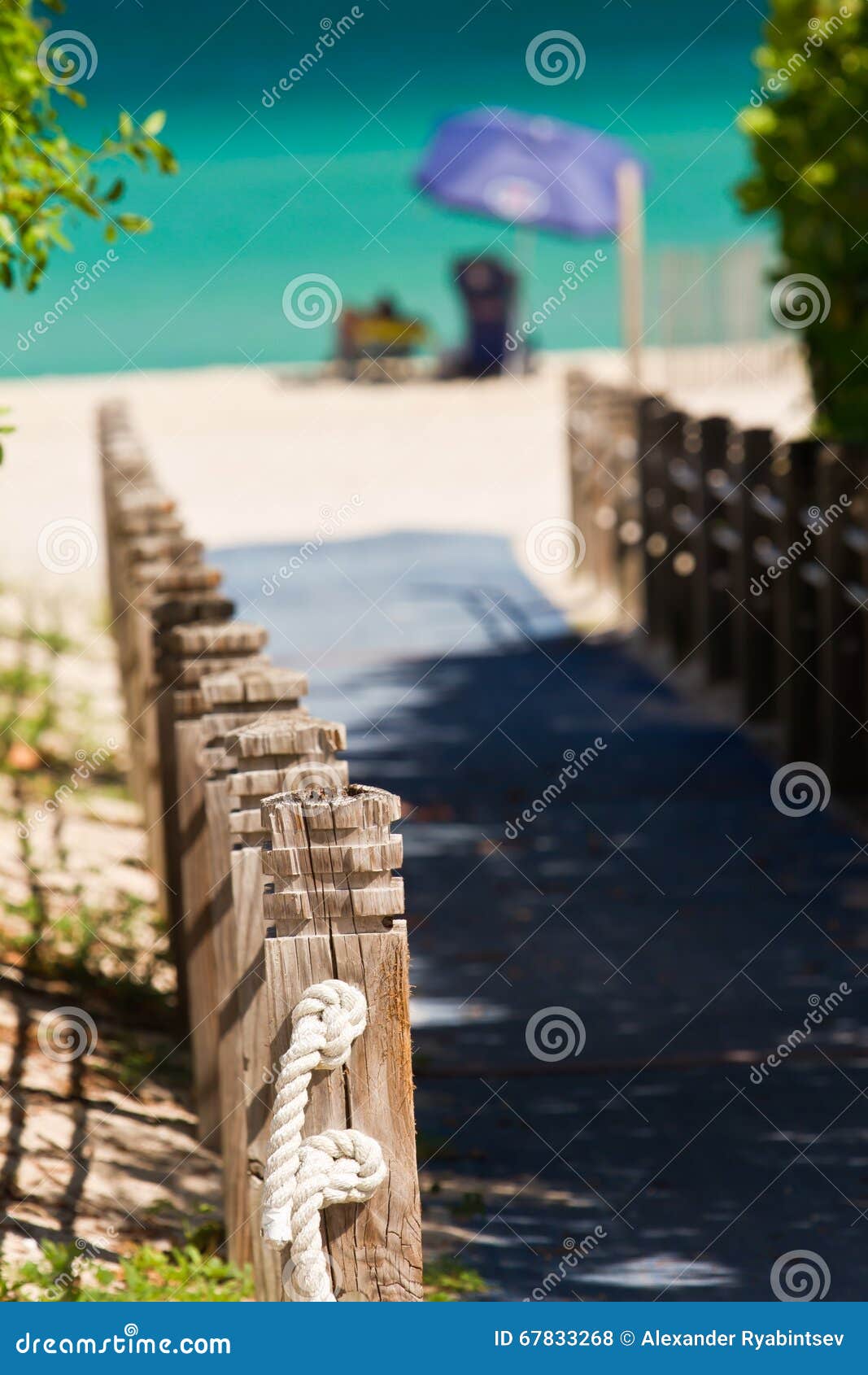 Beach Pathway in Miami, Florida, USA Stock Photo - Image of cloudscape ...
