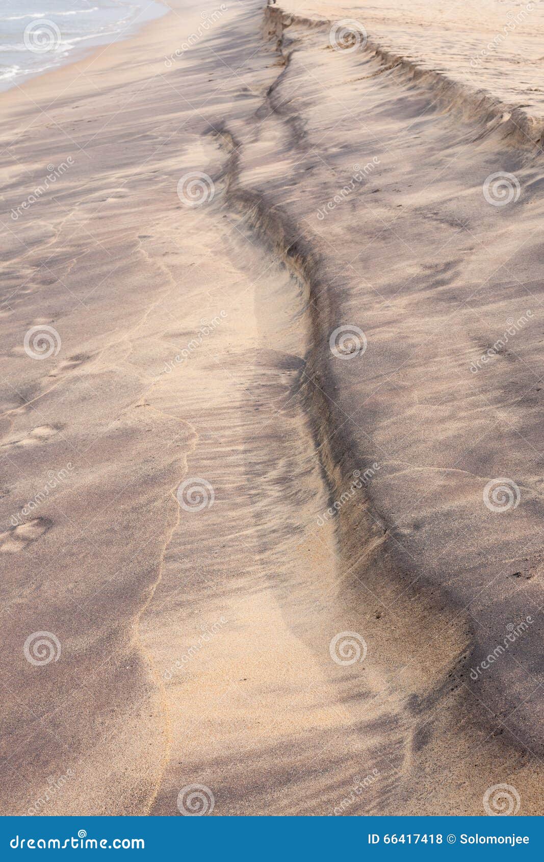 Beach Pattern by Waves on Sand Stock Photo - Image of artistic ...