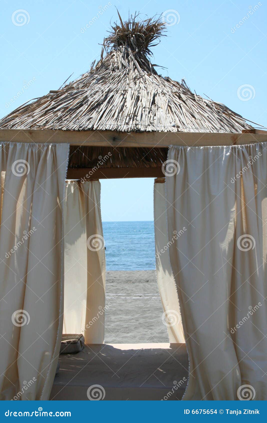 Beach pavilion stock photo. Image of negro, monte, satin - 6675654