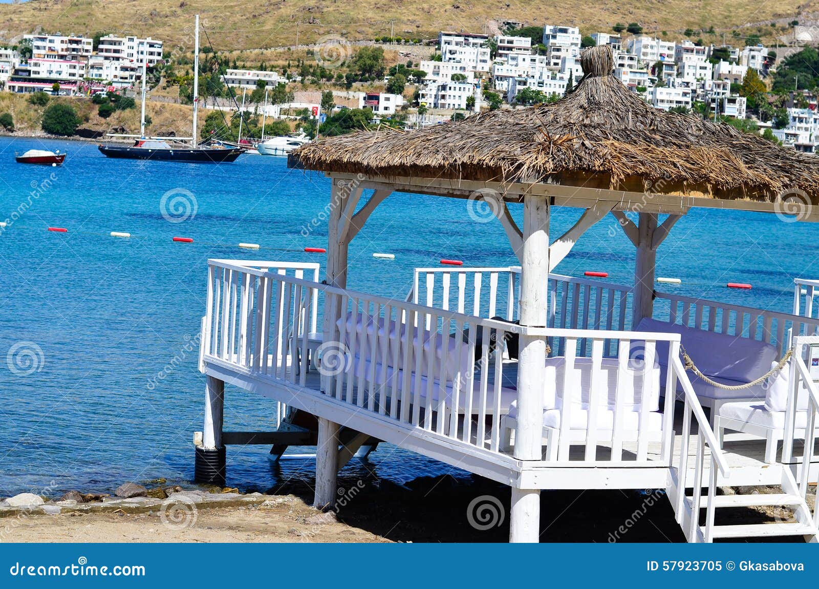 Beach Pavilion On The Beach Of Schiermonnikoog On The North Sea Seen ...