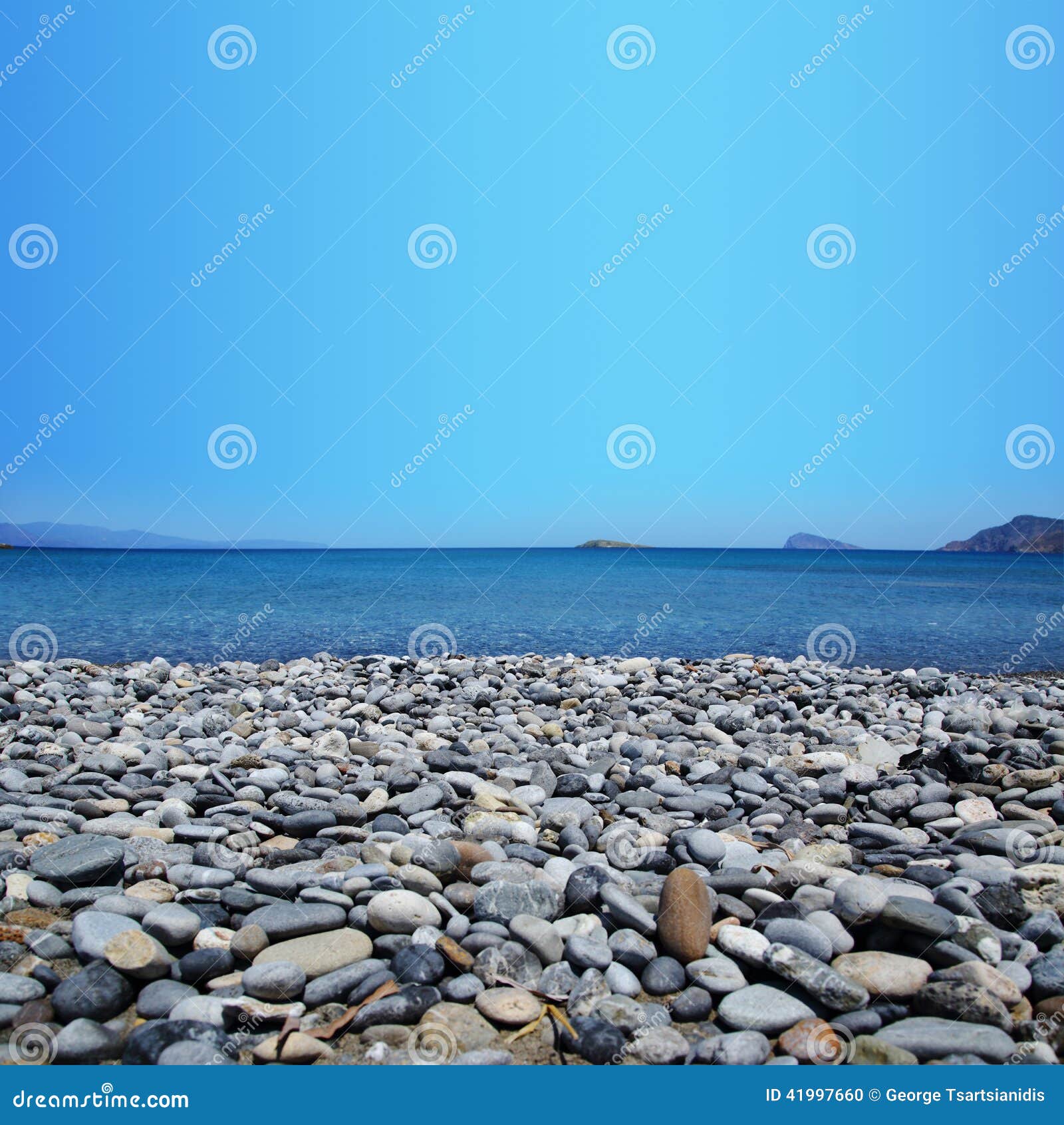 Beach with Pebble. Sitia Crete Stock Photo - Image of travel, rocks ...