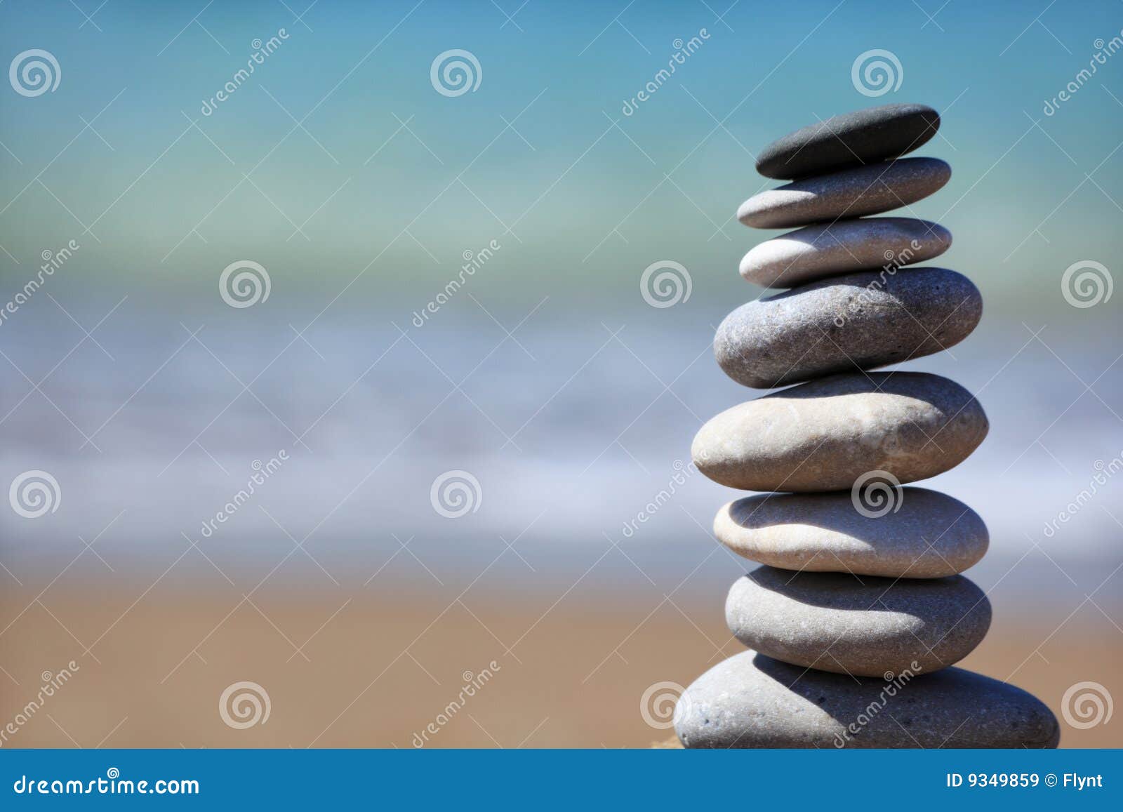Beach pebble stack stock image. Image of rock, copy, pebble - 9349859